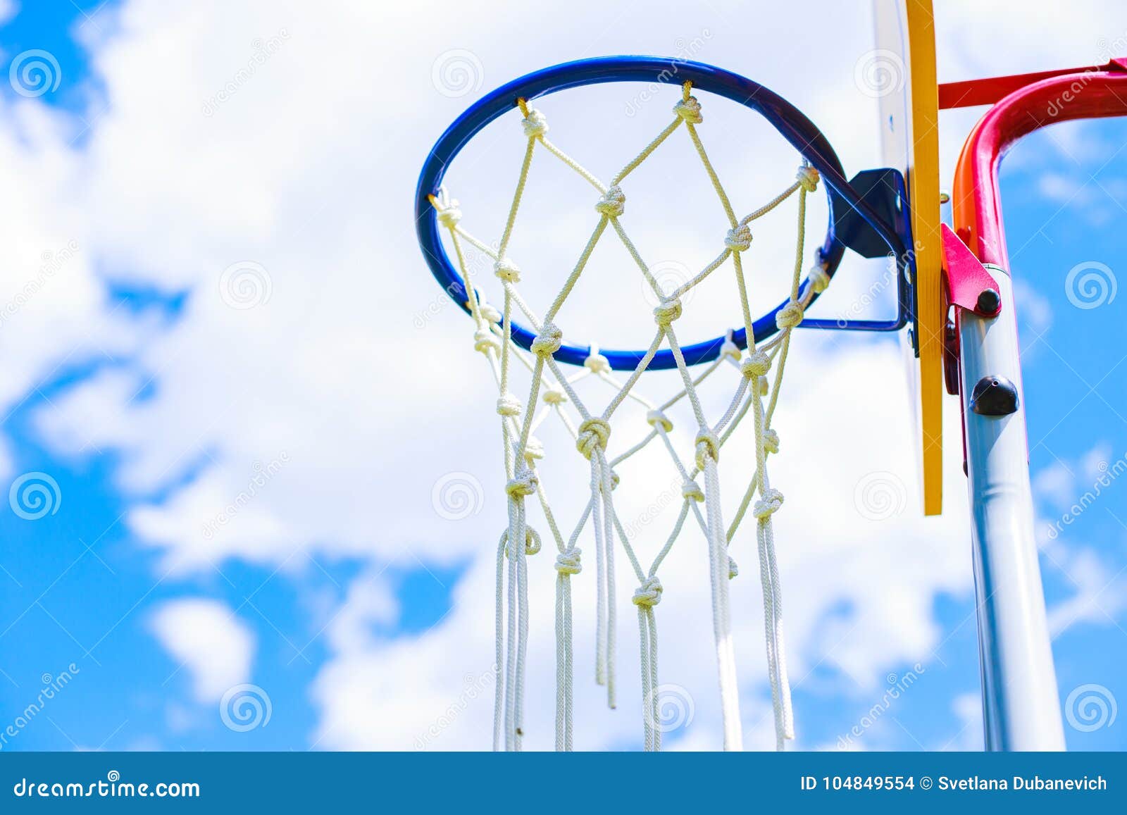 Basketball Ring on Sky Background Stock Photo - Image of sport ...