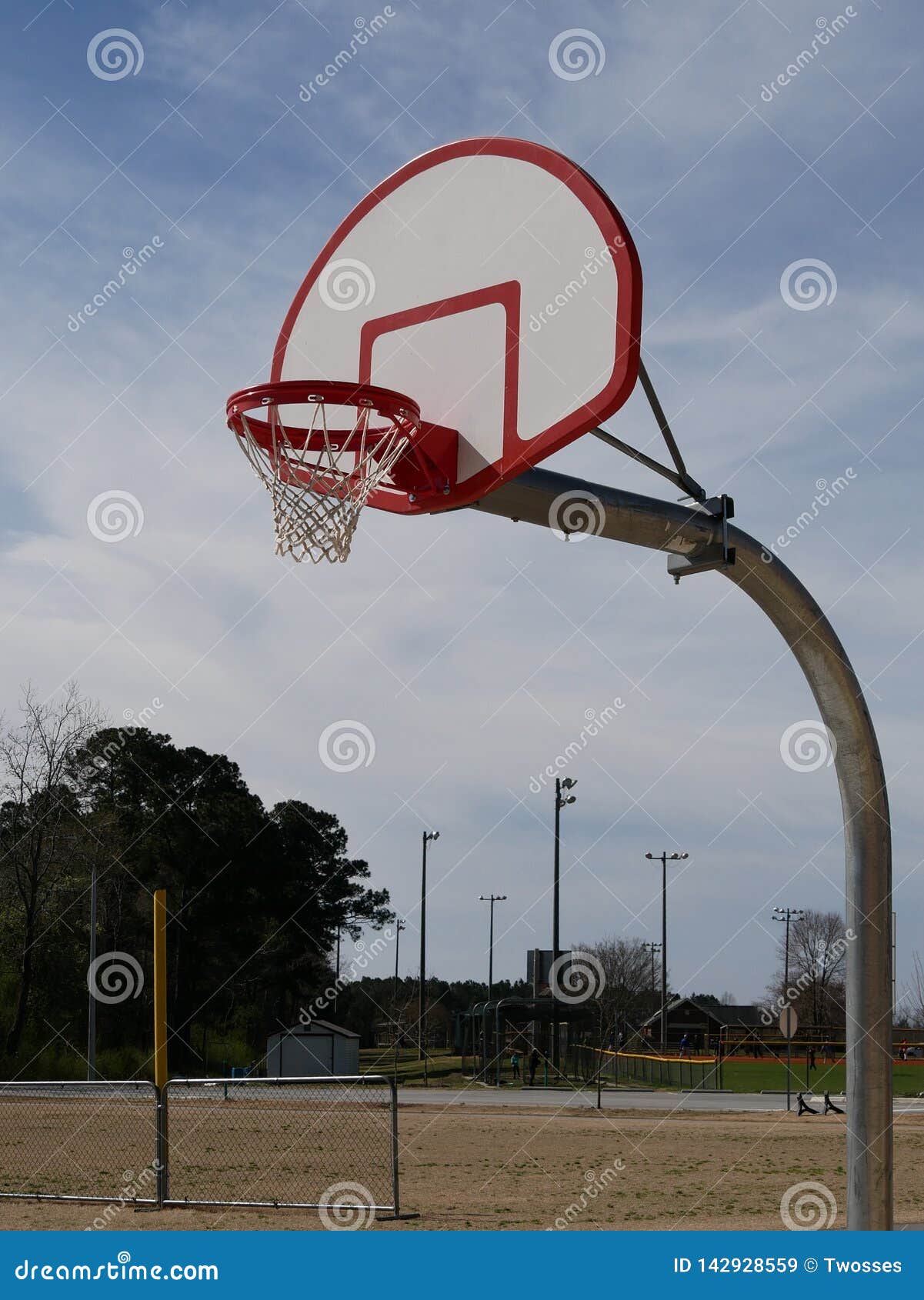 Basketball Ring in the Daylight Stock Image - Image of outdoors, march ...