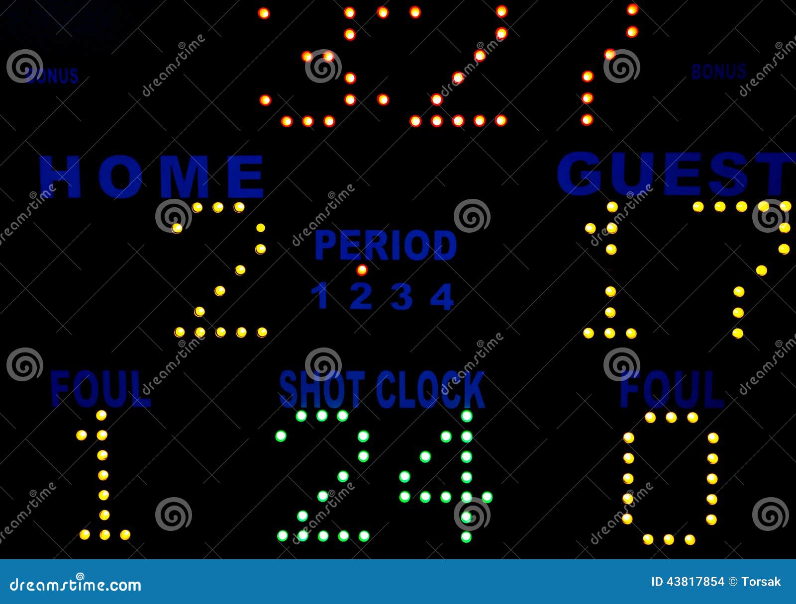 Basketball Scoreboard stock photo. Image of ball, numbers - 43817854