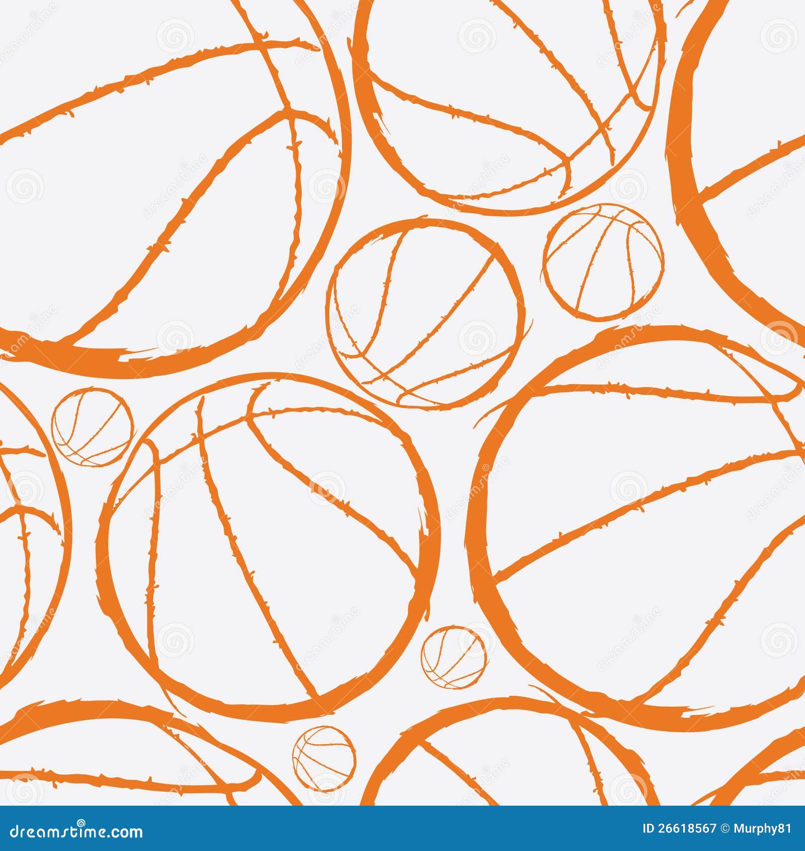 Basketball Seamless Pattern Stock Vector - Illustration of leather ...