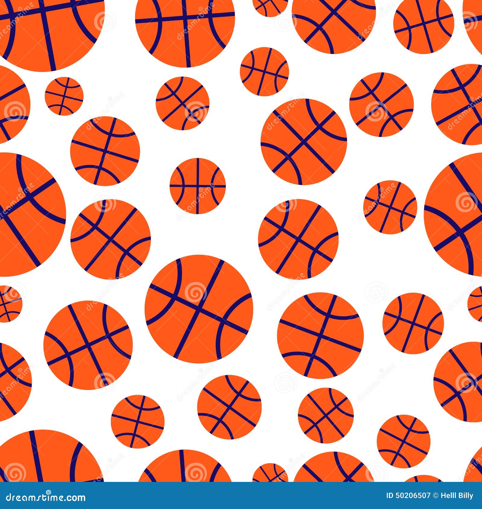Basketball Seamless Vector Pattern Stock Vector - Illustration of ...