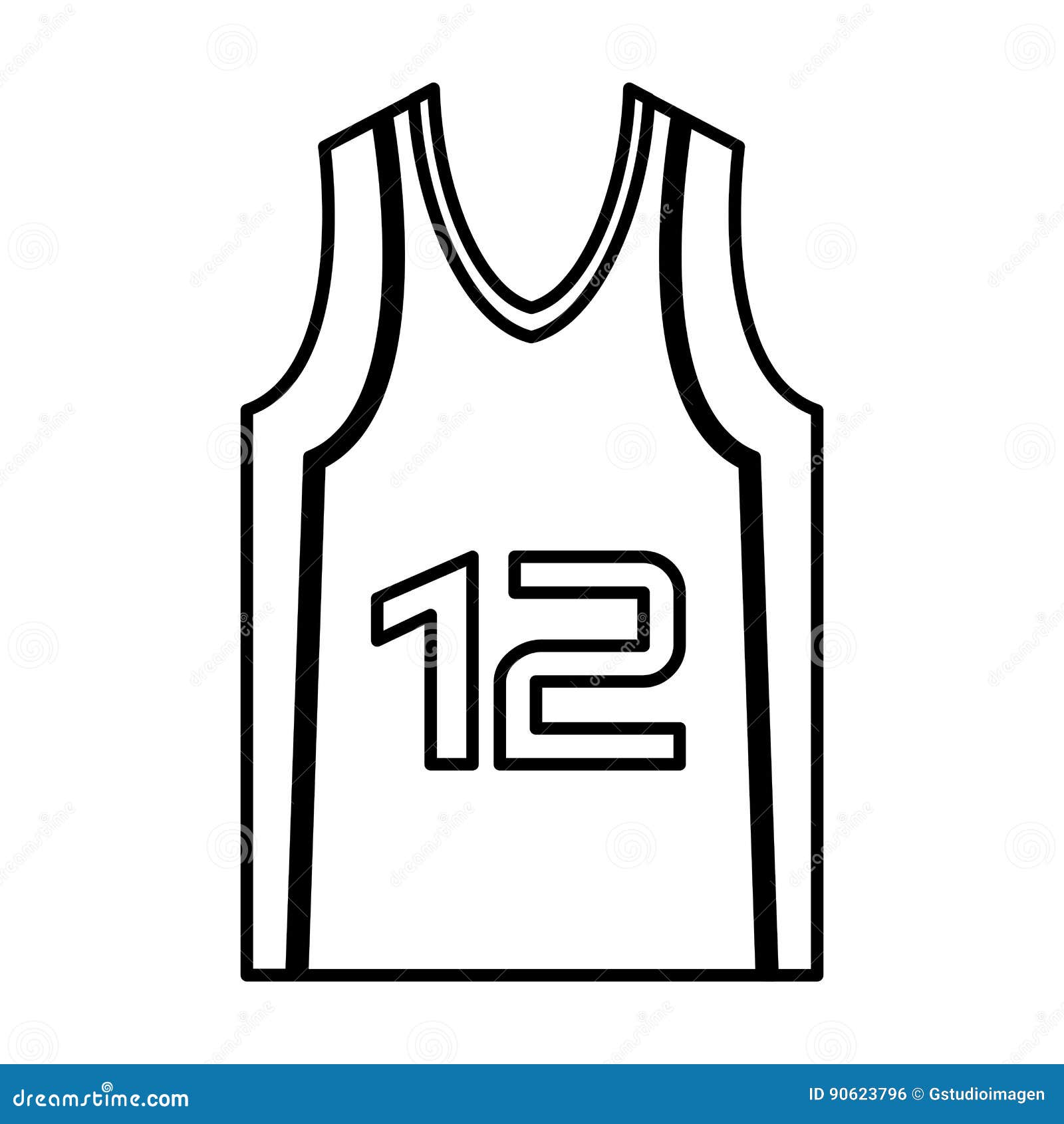 Basketball Shirt Uniform Icon Stock Vector - Illustration of flat ...