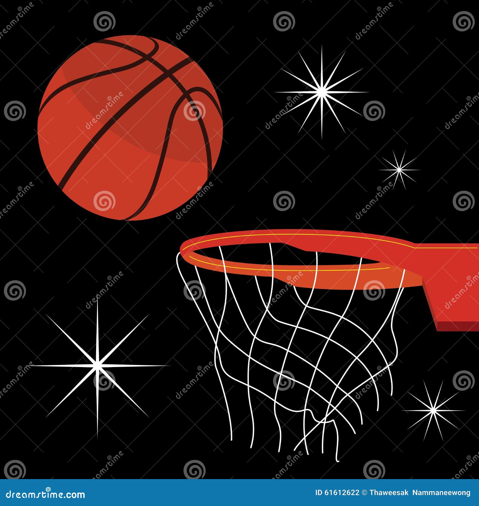Basketball Shooting stock vector. Illustration of activity - 61612622