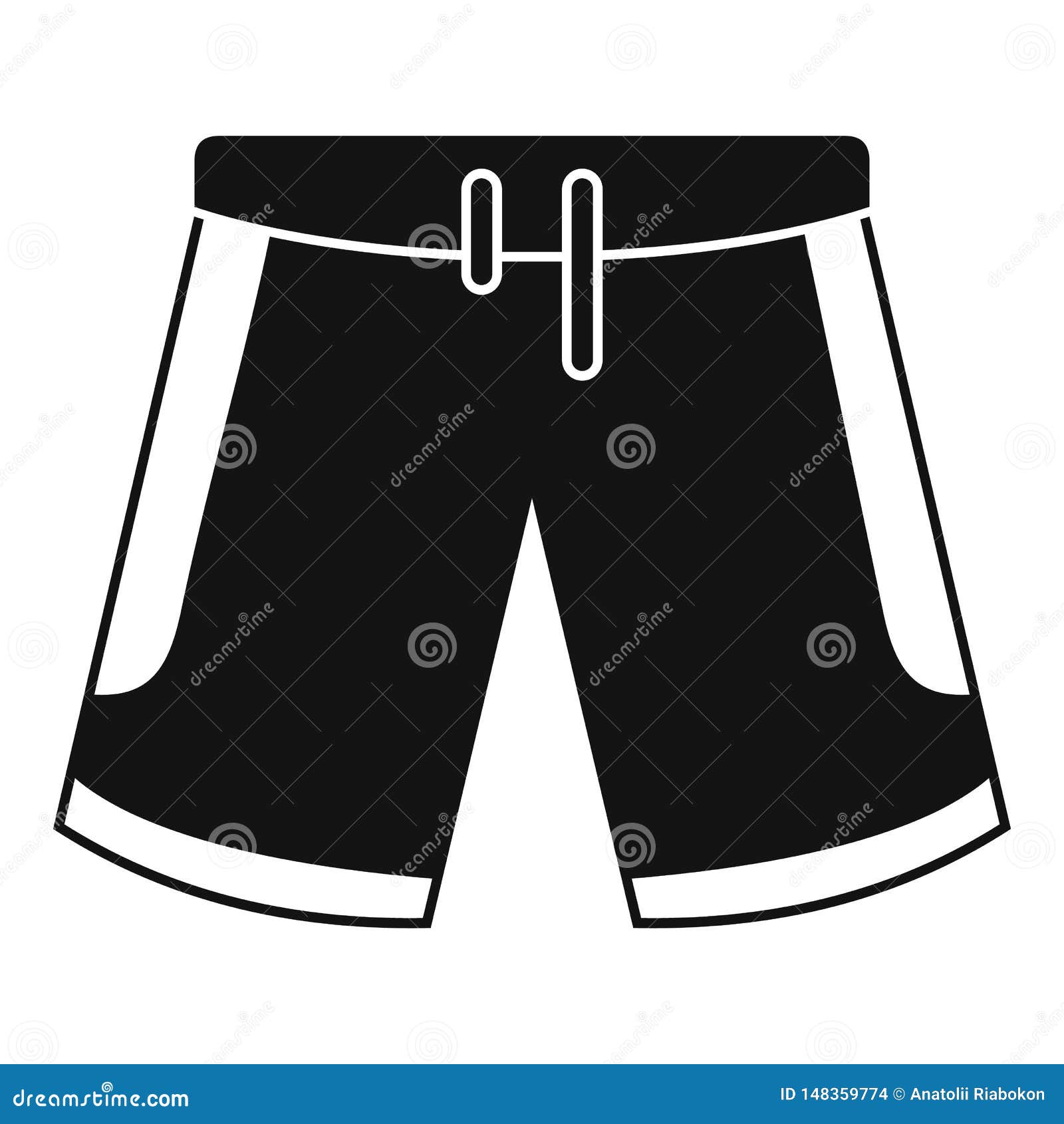 Basketball Shorts Icon, Simple Style Stock Vector - Illustration of ...