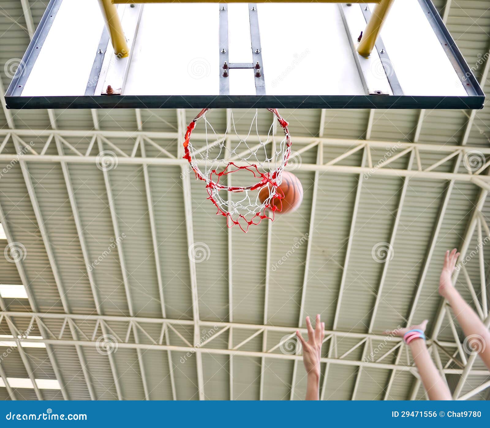 Basketball Shot Missed Then Rebound Stock Photo - Image of point, shot ...