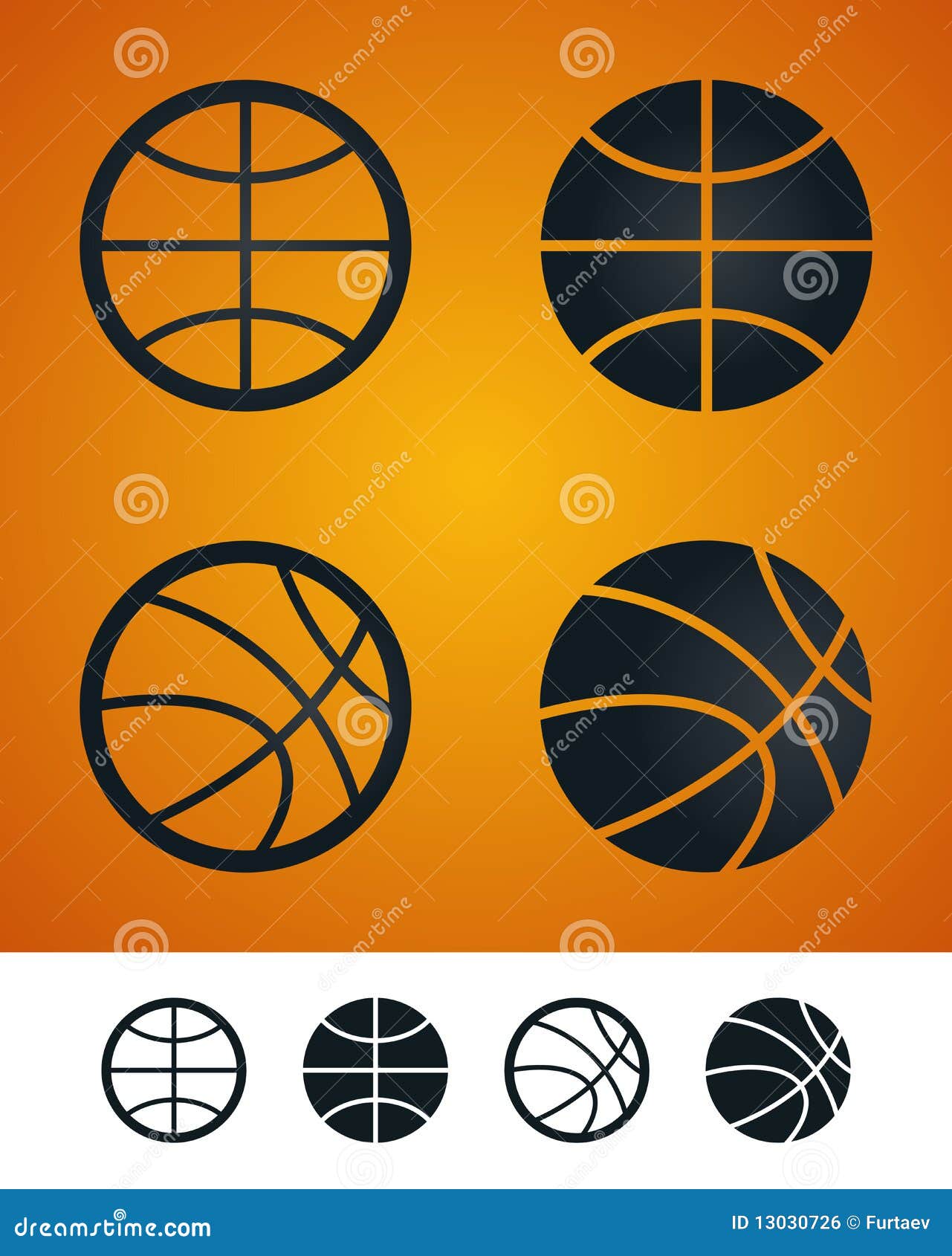 Basketball sign stock vector. Illustration of icon, front - 13030726