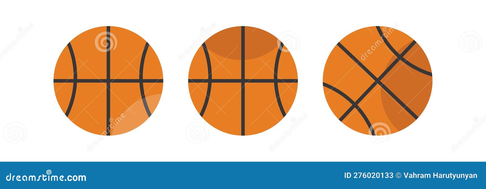 Basketball Simple Illustrations. Ball Icon Collection Stock Vector ...