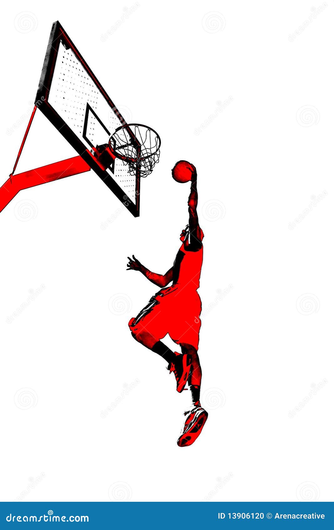 Basketball Player Dunking Clipart