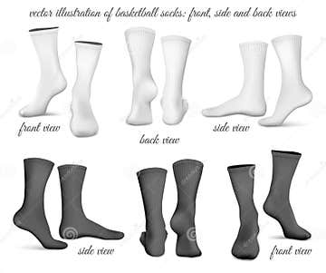 Basketball socks. Front stock vector. Illustration of basketball - 85822982
