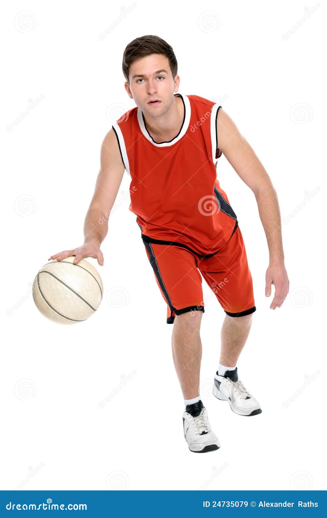 Basketball-Spieler stockbild. Bild von mann, bemühung - 24735079