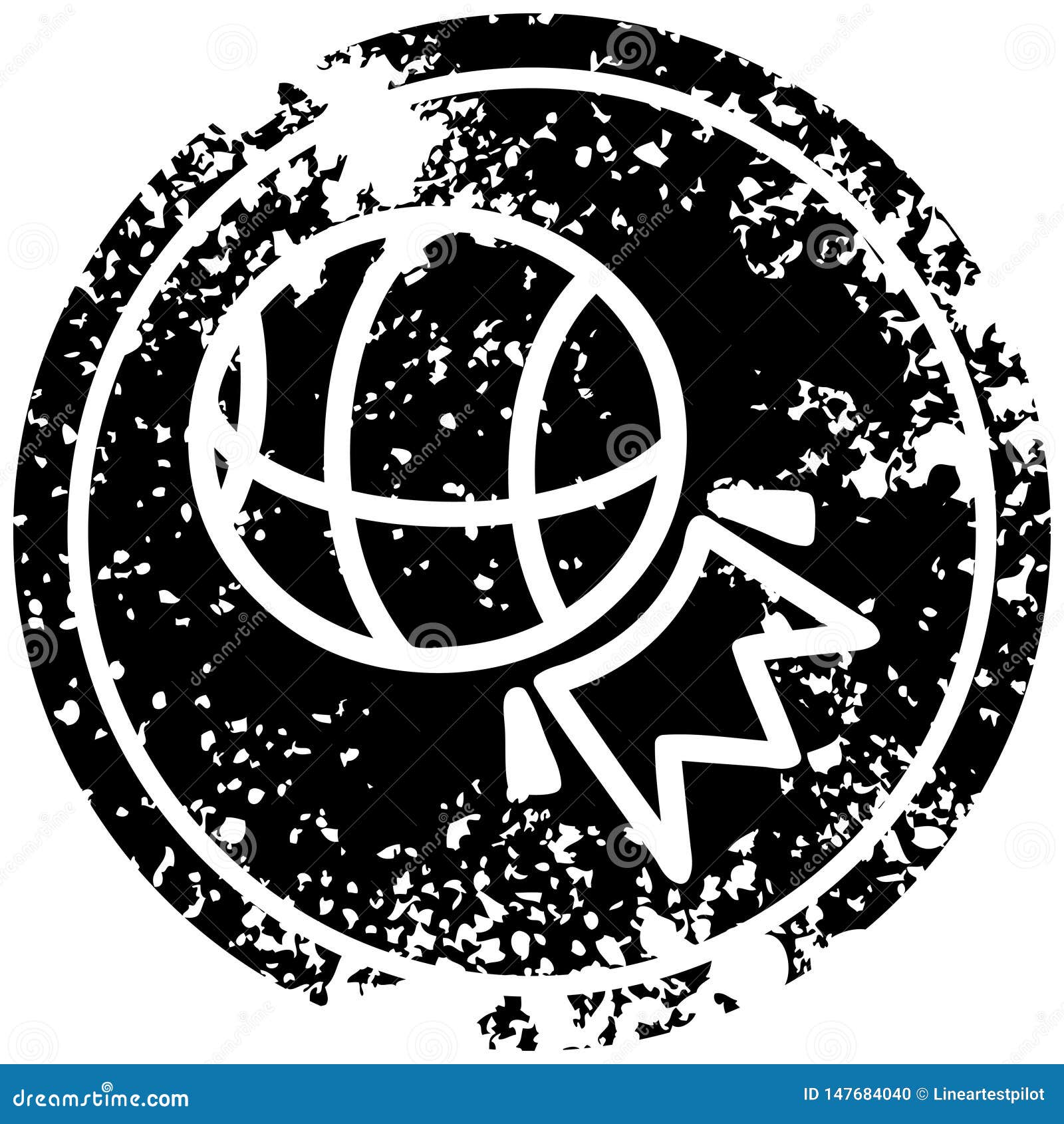 Basketball Sports Distressed Icon Stock Vector - Illustration of ...