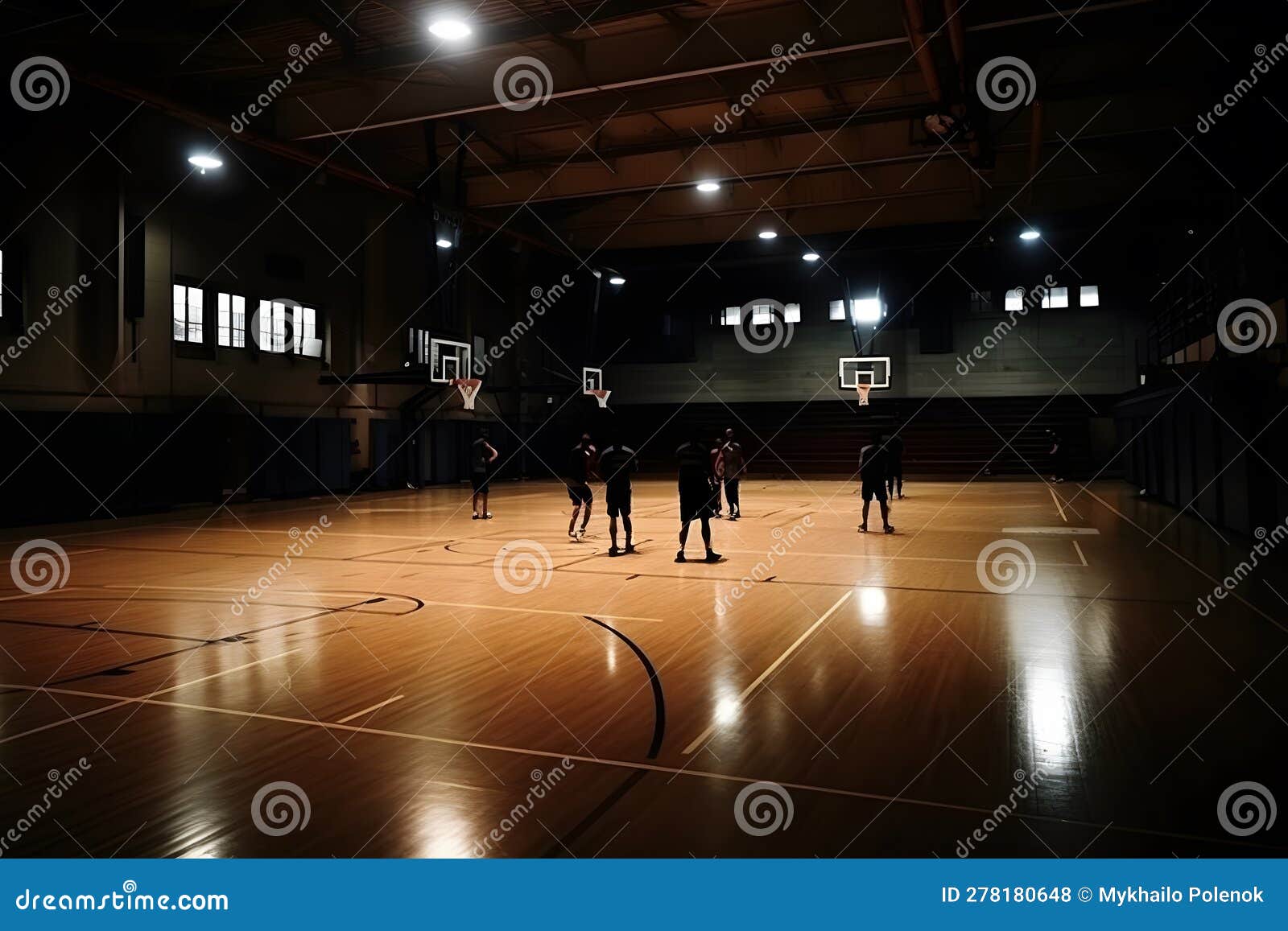 Basketball Stadium Inside View. Neural Network AI Generated Stock ...