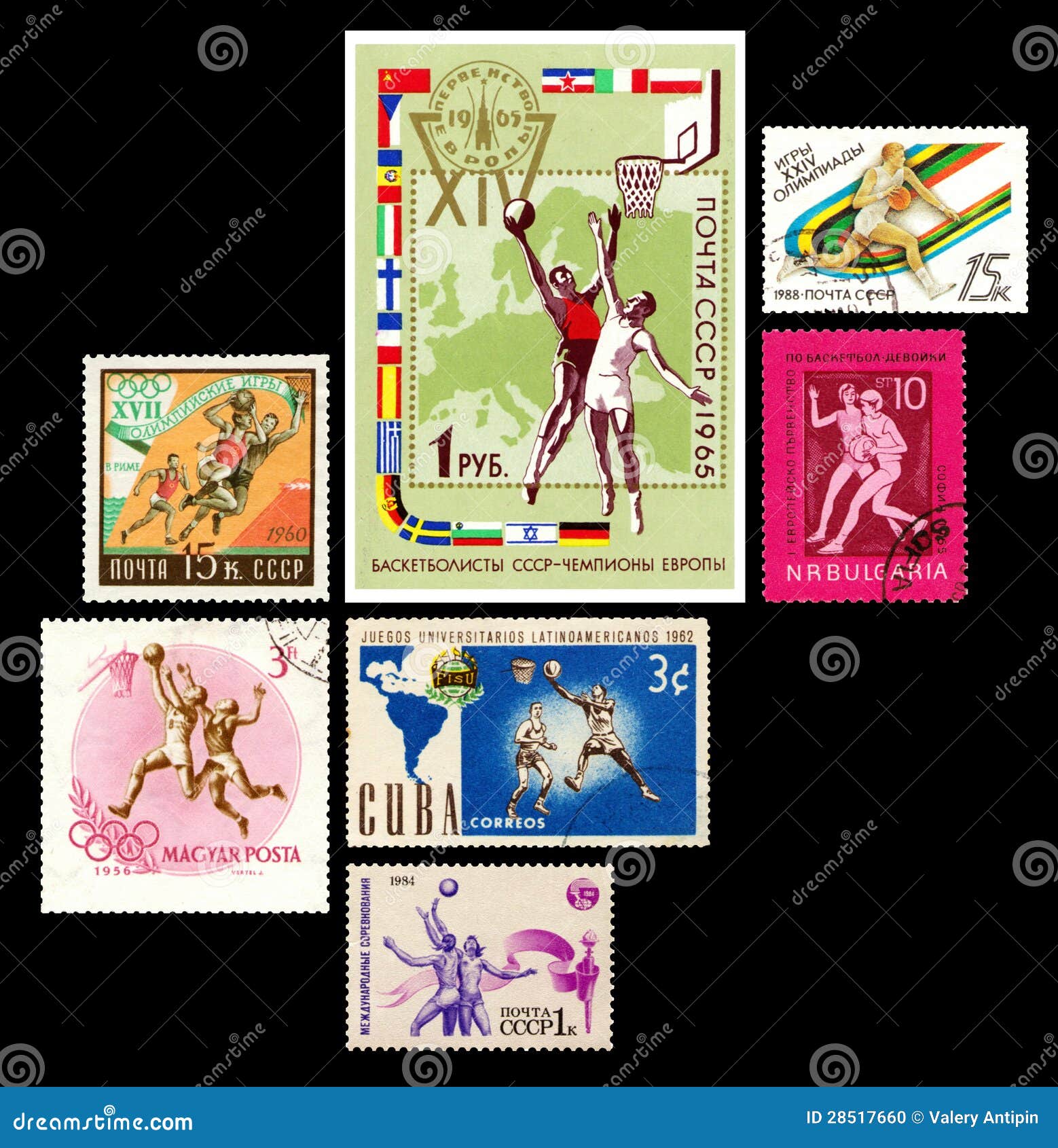 Basketball Stamps Series editorial image. Image of group - 28517660