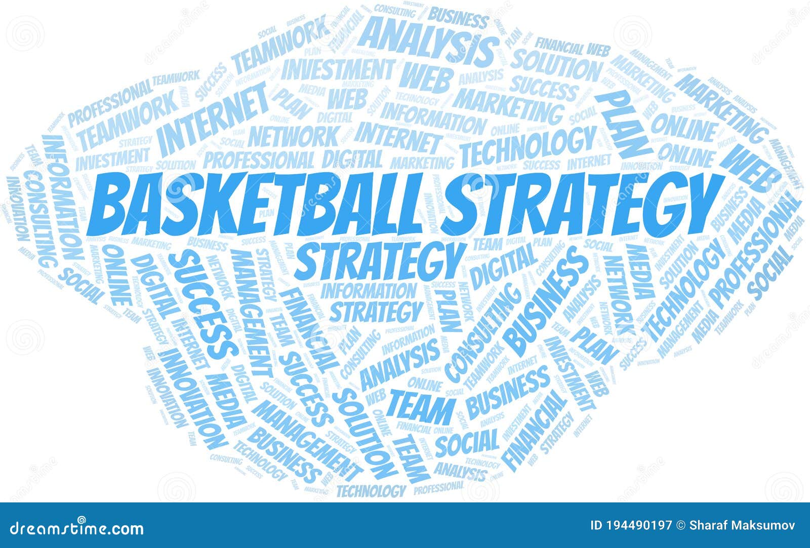 Basketball Strategy Word Cloud Create with Text only. Stock ...