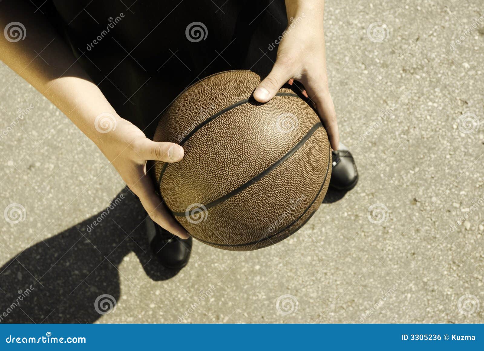 Basketball on the street stock photo. Image of action - 3305236