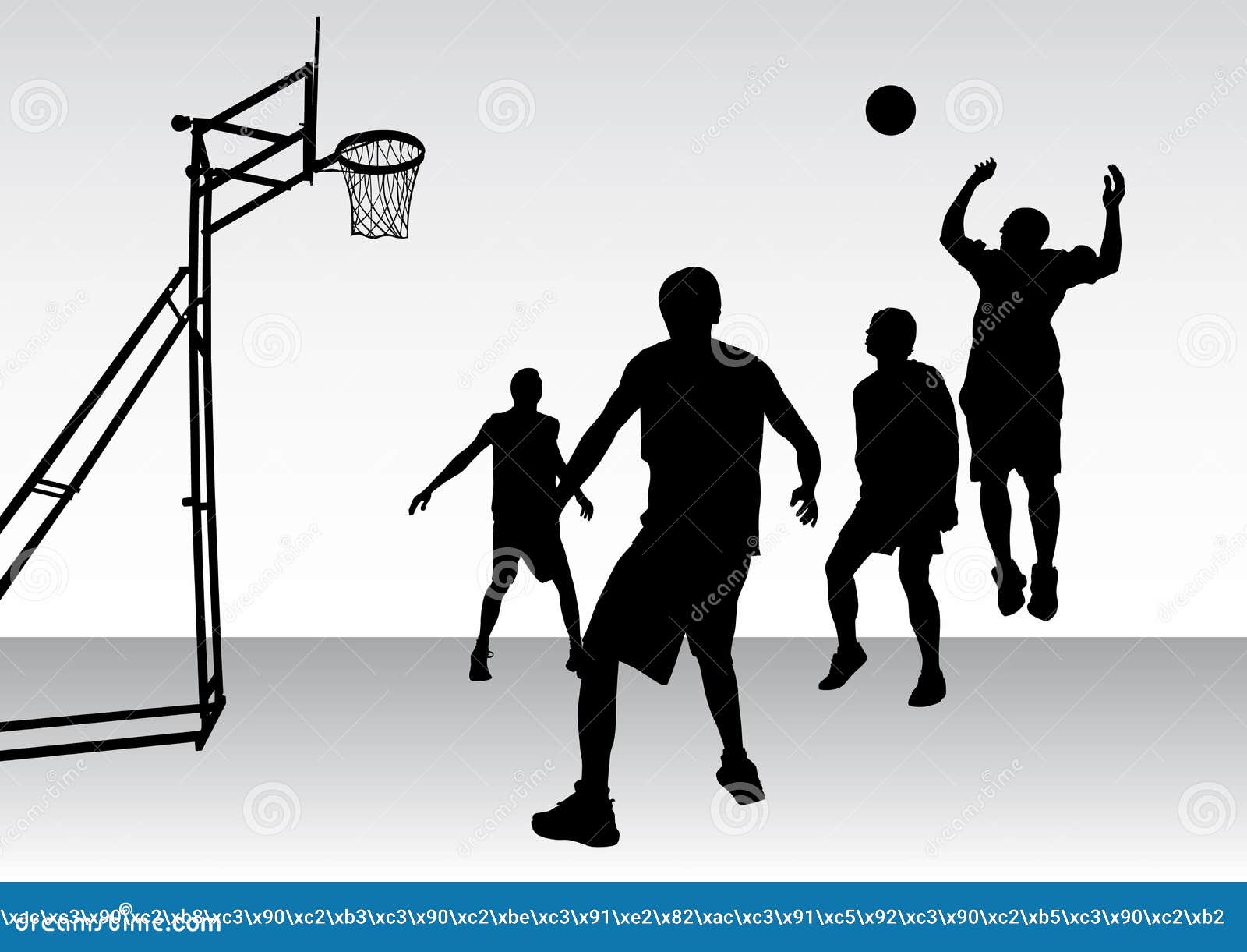 Basketball team stock vector. Illustration of build, american - 10217189
