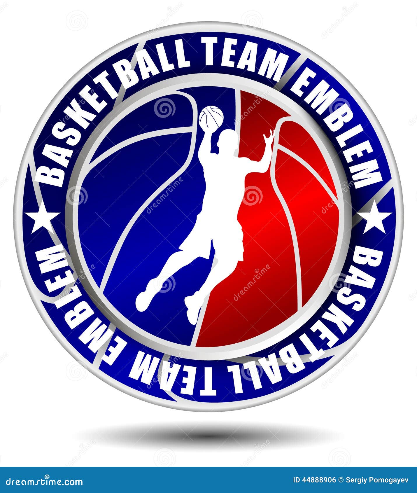 Basketball team emblem stock vector. Illustration of club - 44888906