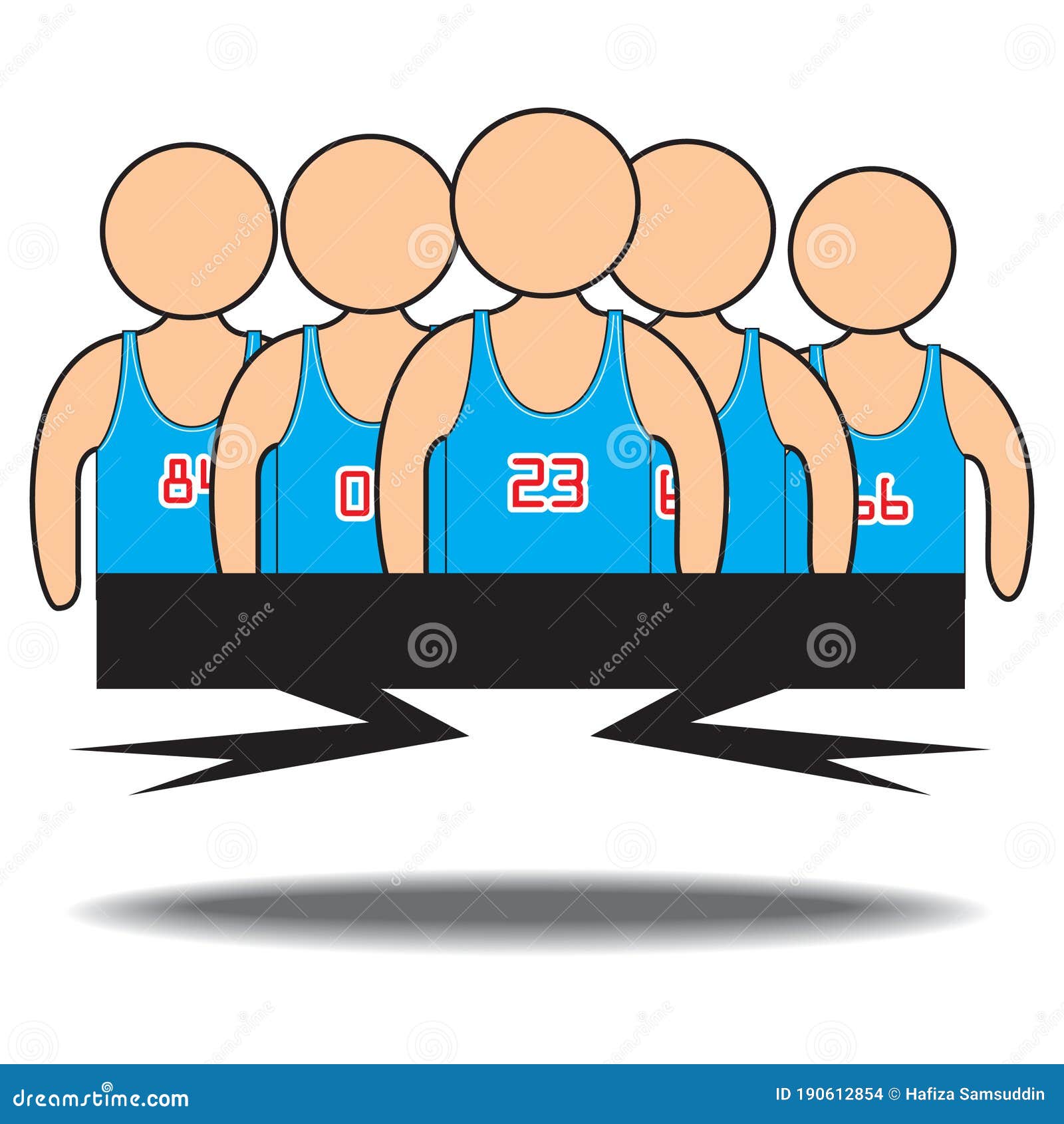Basketball Team. Vector Illustration Decorative Design Stock Vector ...