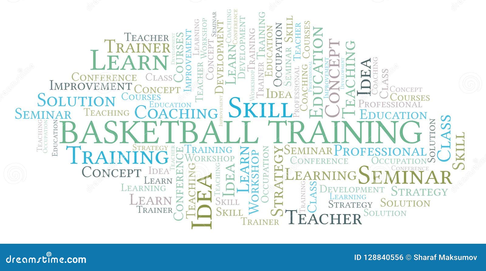 Basketball Training Word Cloud. Stock Illustration - Illustration of ...