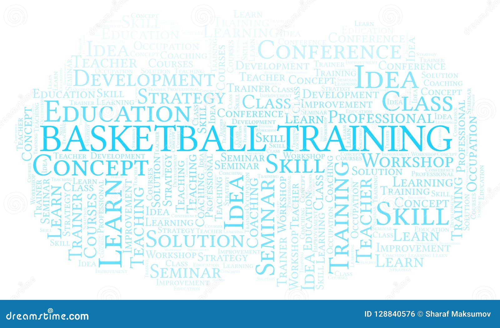 Basketball Training Word Cloud. Stock Illustration - Illustration of ...