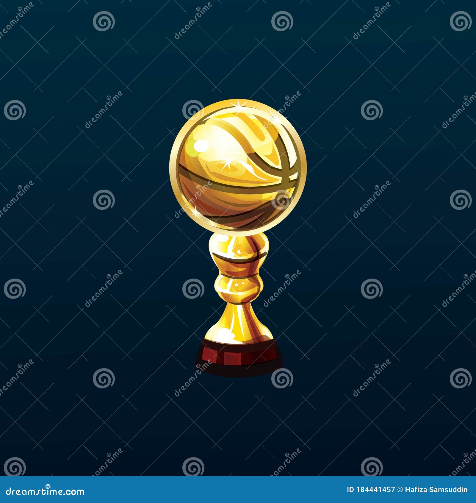 A Basketball Trophy Illustration. Stock Illustration - Illustration of ...