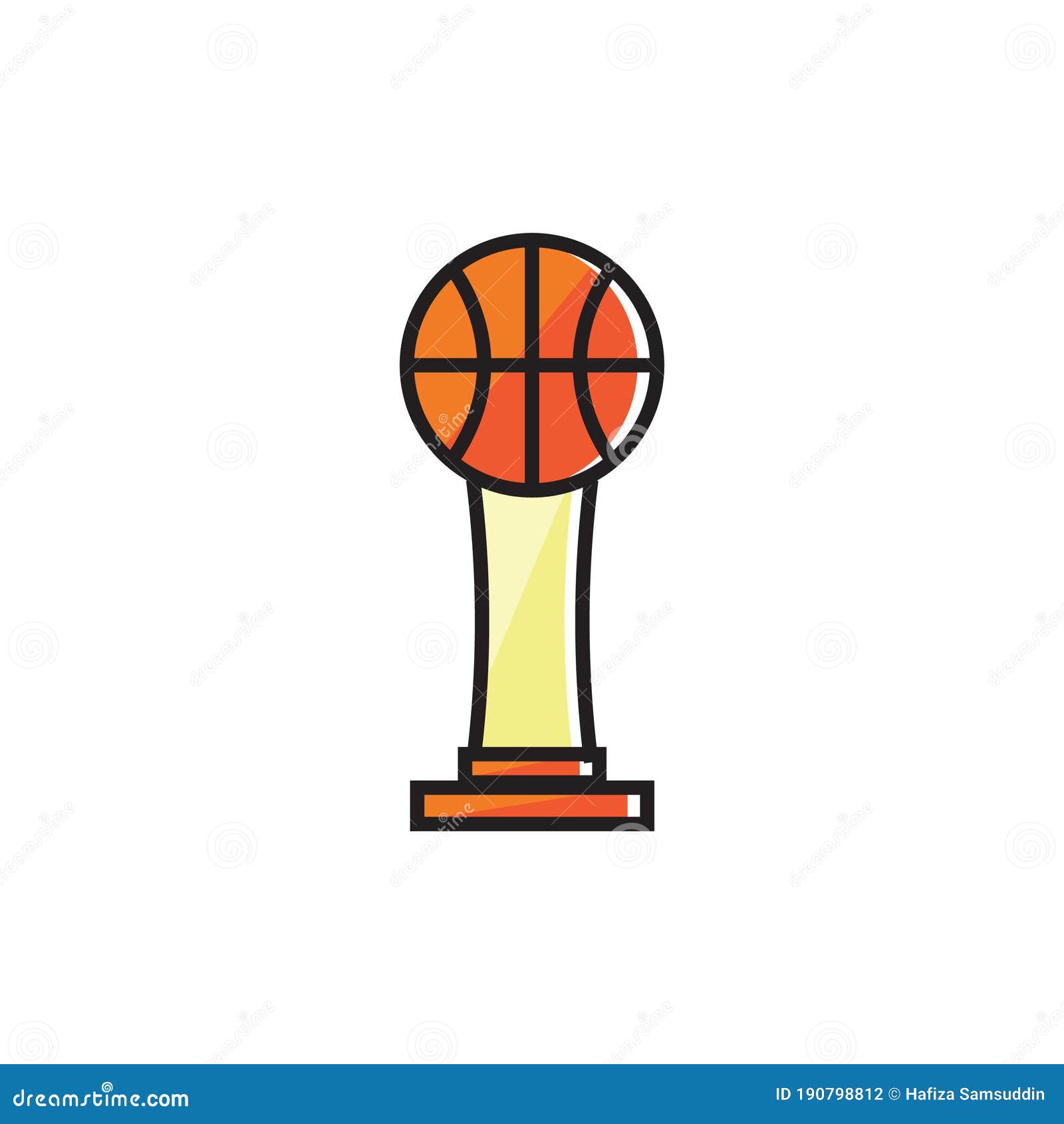 Basketball Trophy. Vector Illustration Decorative Design Stock Vector ...