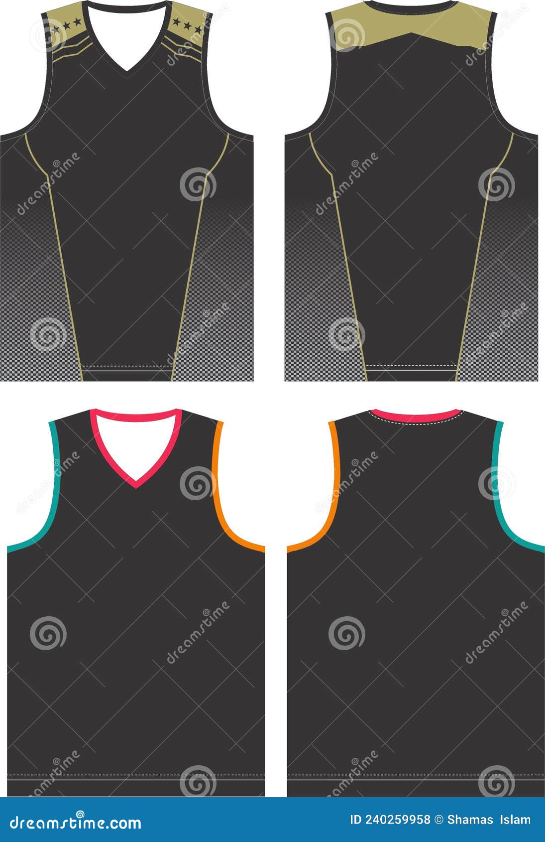 Jerseys Templates Set Cartoon Vector | CartoonDealer.com #72753753