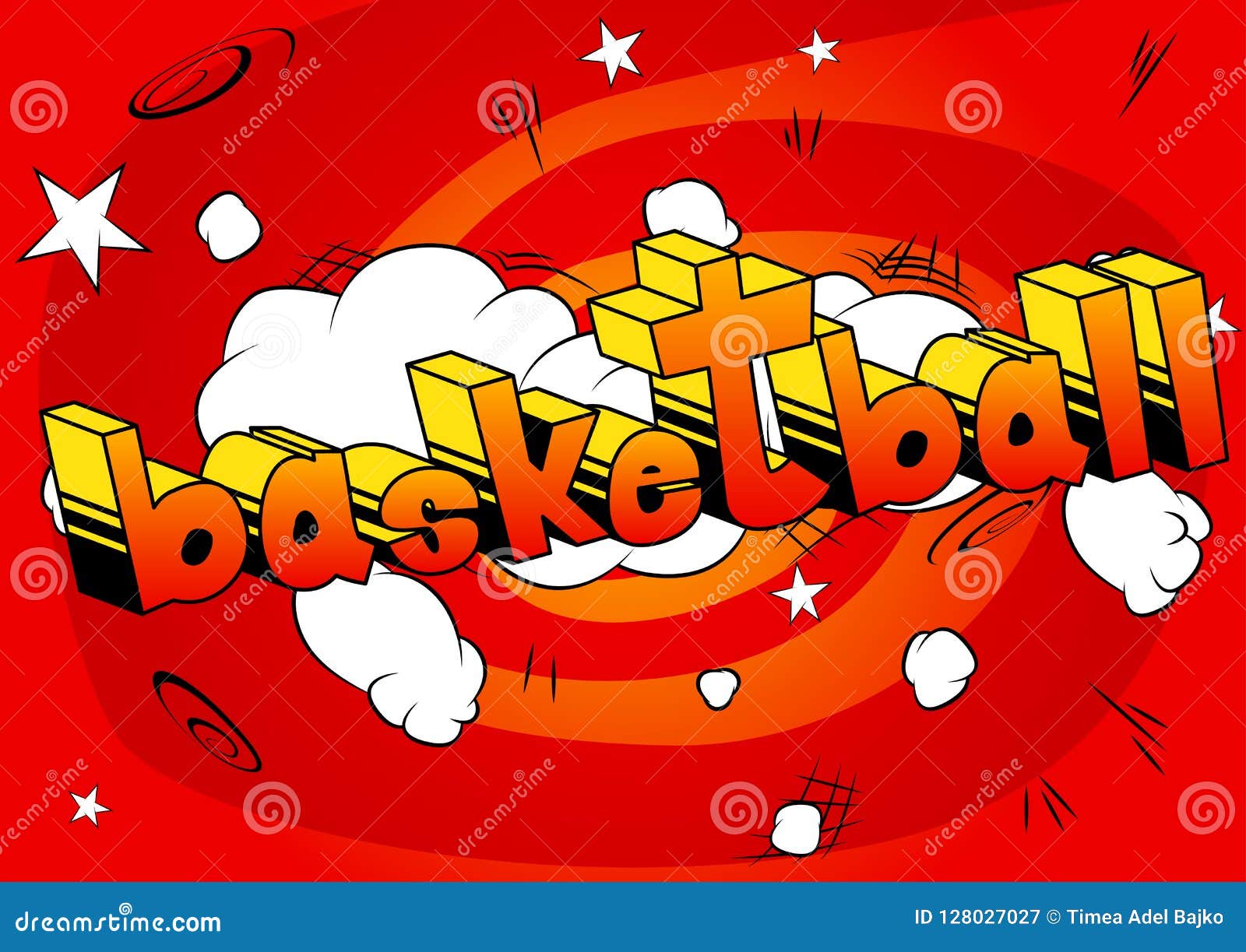Basketball - Comic Book Style Phrase. Stock Illustration - Illustration ...