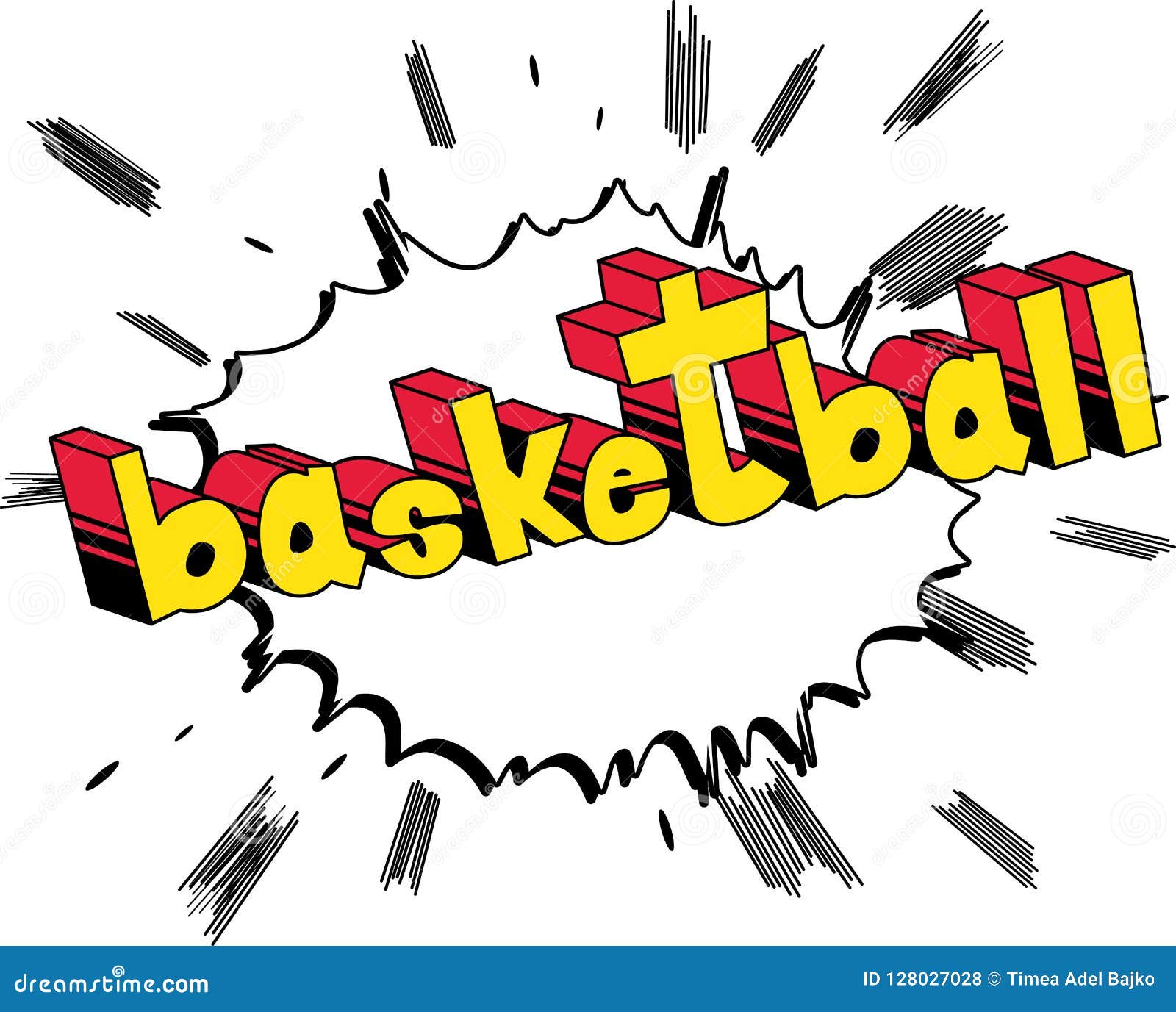 Basketball - Comic Book Style Phrase. Stock Illustration - Illustration ...