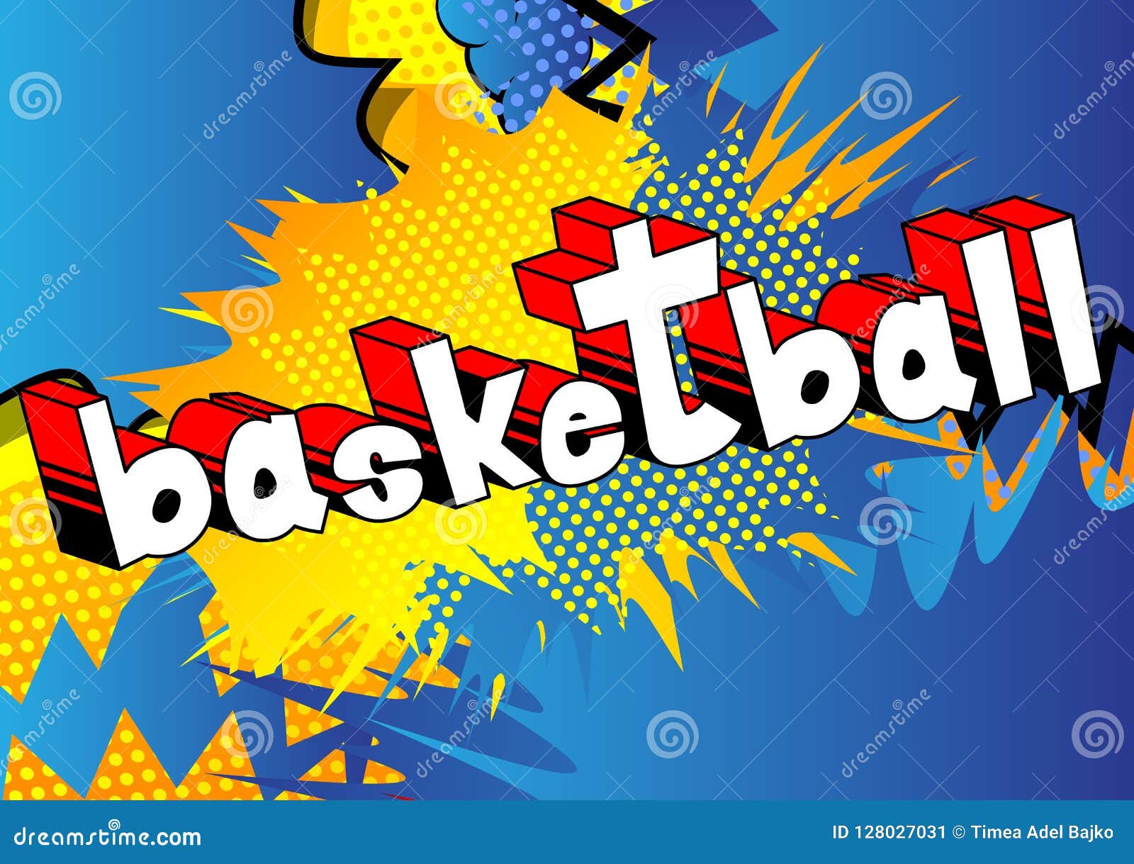 Basketball - Comic Book Style Phrase. Stock Illustration - Illustration ...