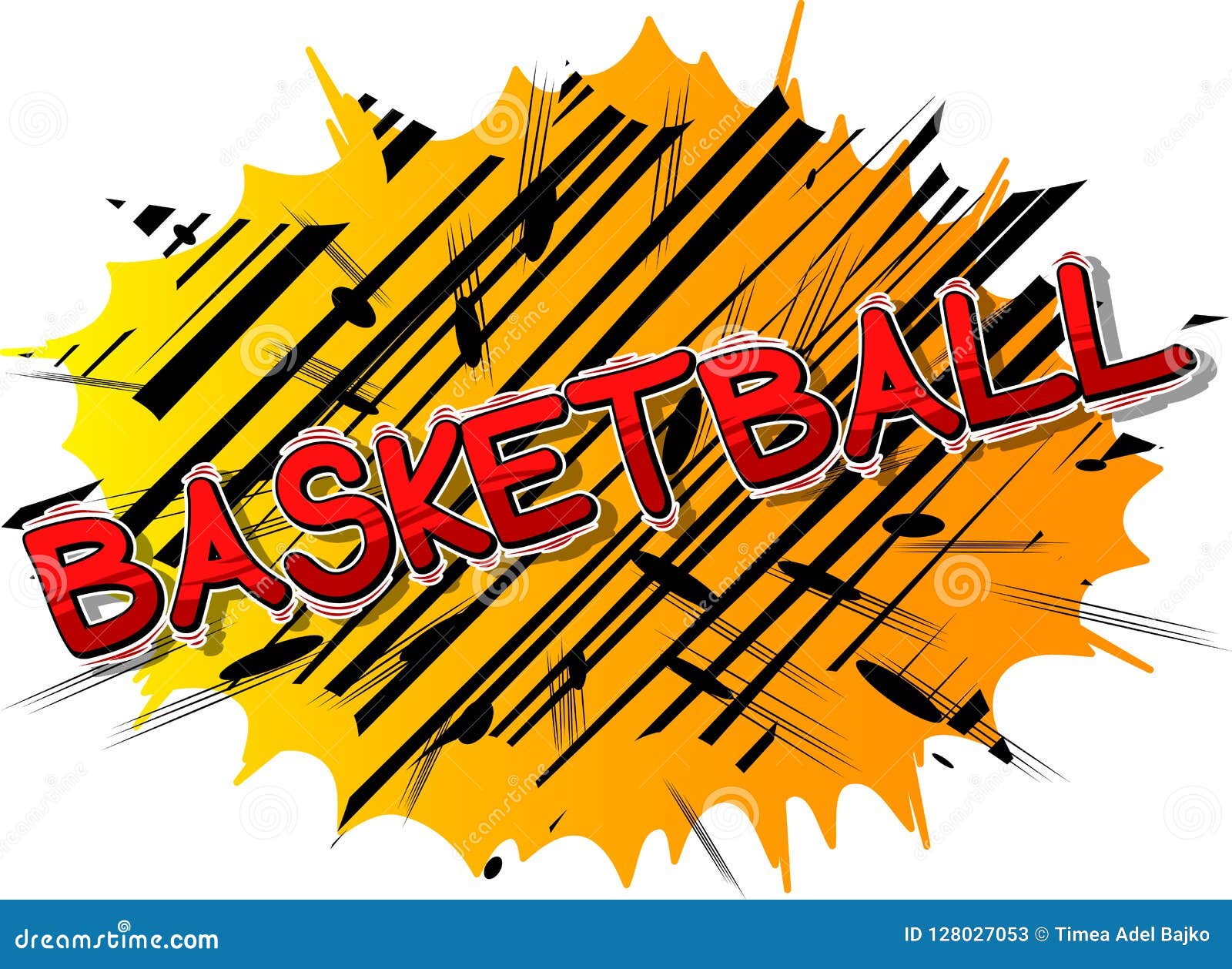 Basketball - Comic Book Style Phrase. Stock Illustration - Illustration ...