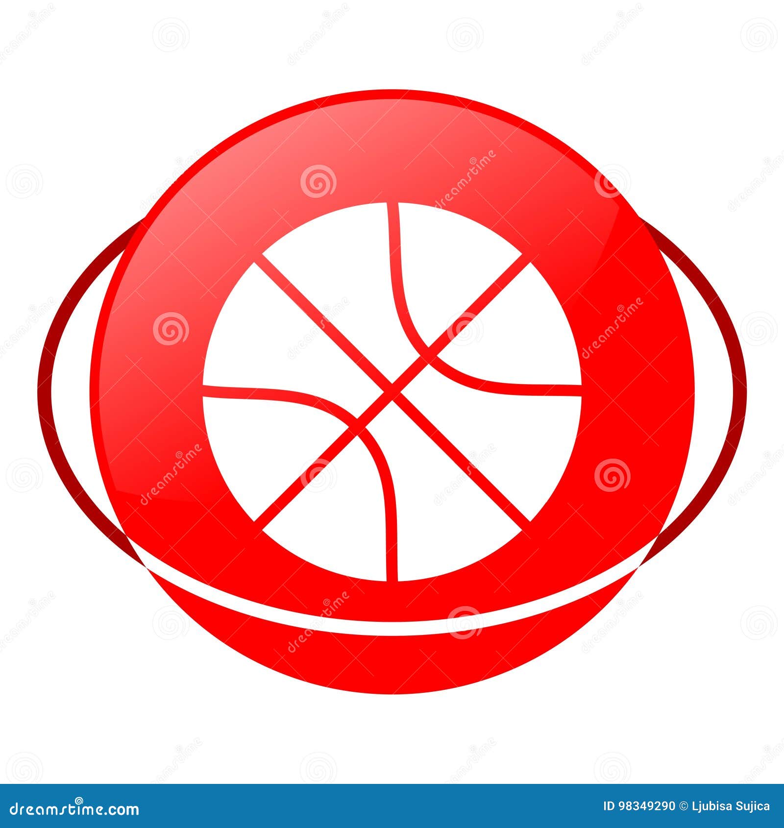 Basketball Vector Illustration, Red Icon Stock Vector - Illustration of ...