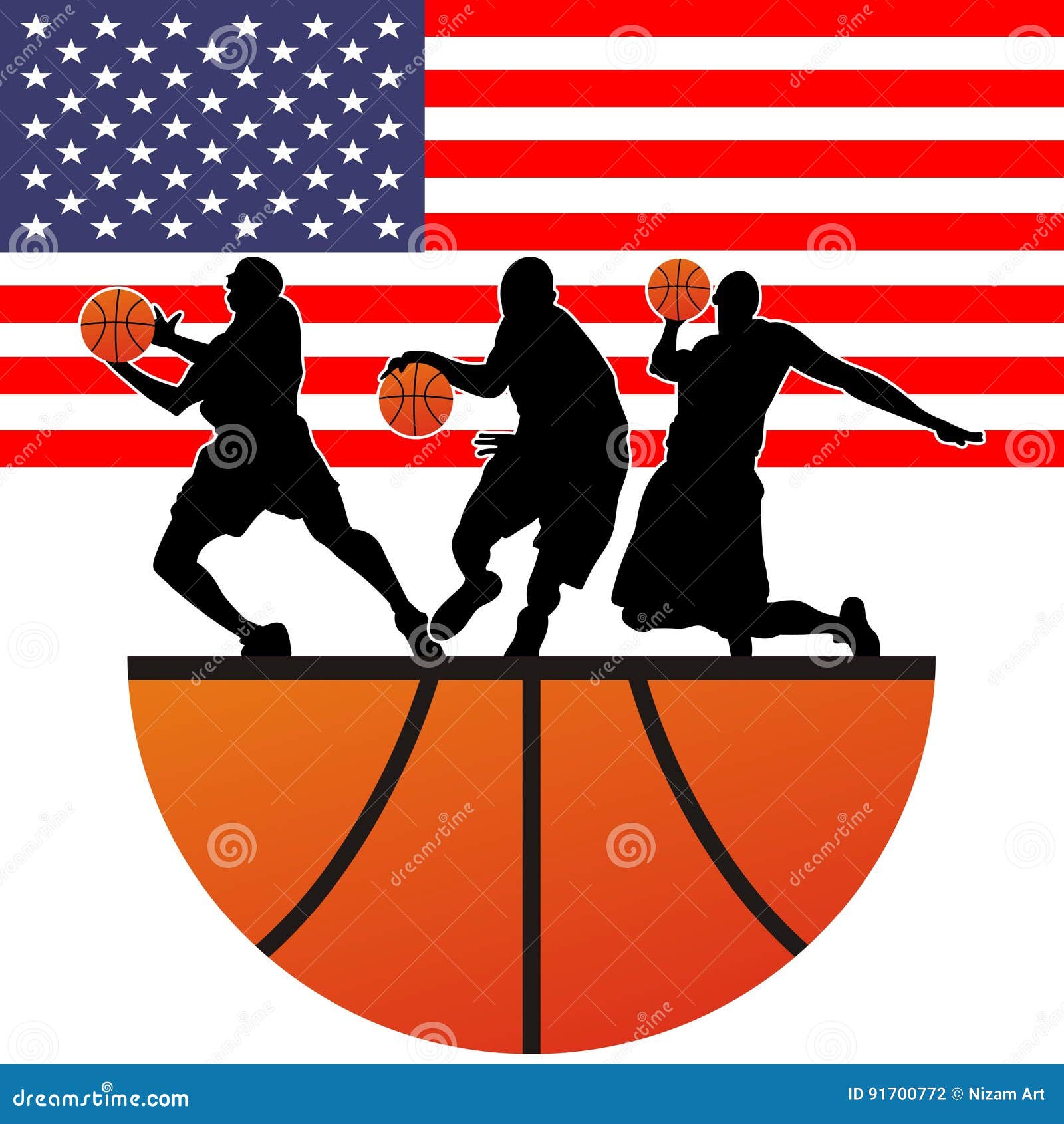 Basketball stock vector. Illustration of design, flag - 91700772