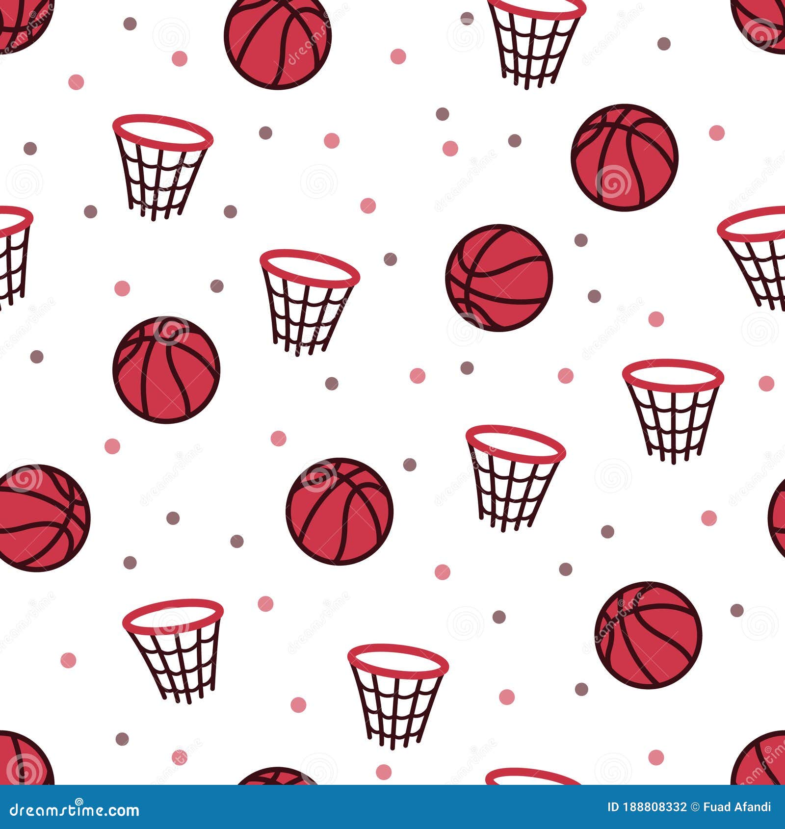 Basketball vector pattern stock vector. Illustration of game - 188808332