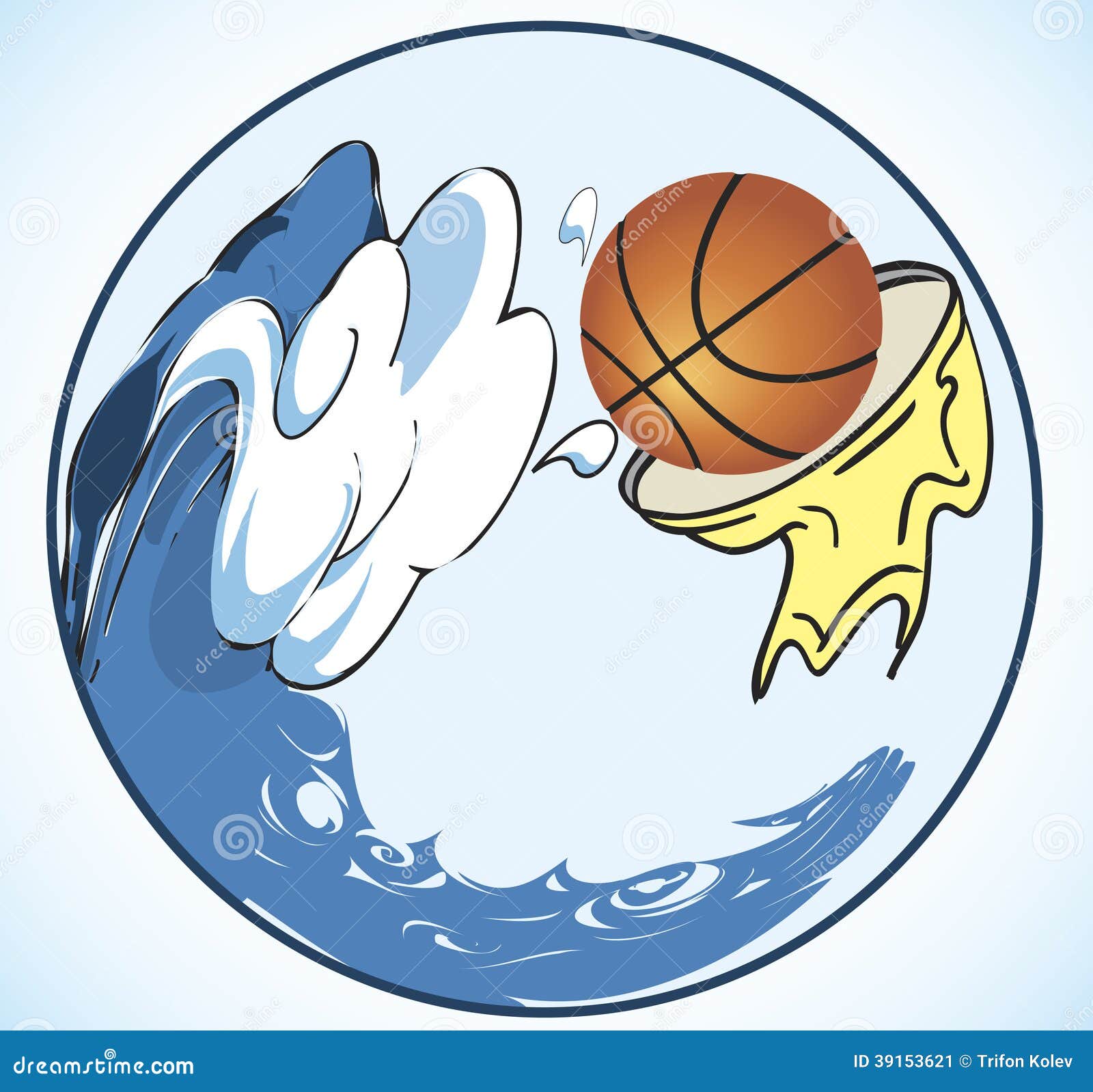Basketball Wave Cartoon Vector | CartoonDealer.com #39153621