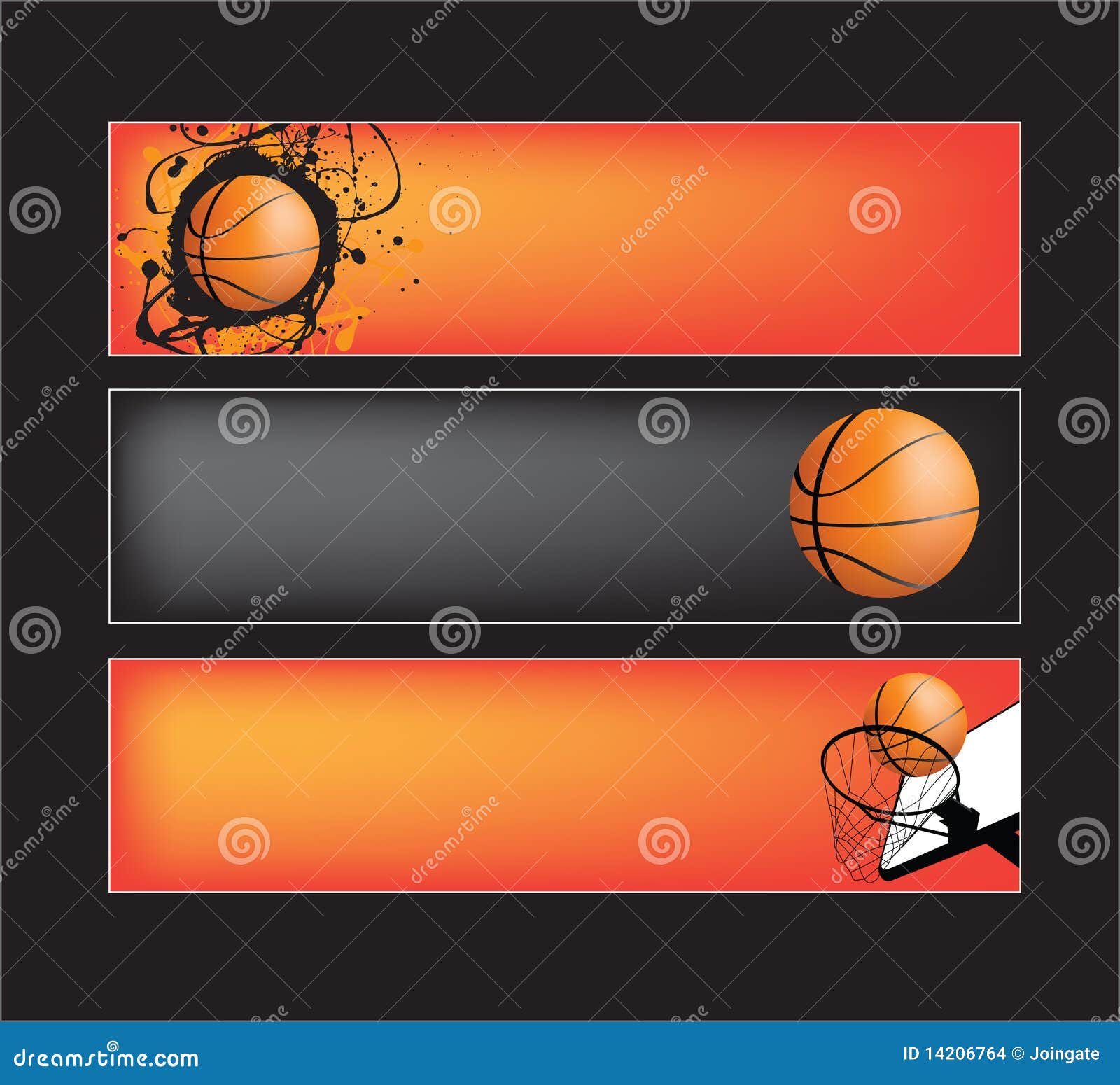 Basketball website banners stock vector. Illustration of basketball ...