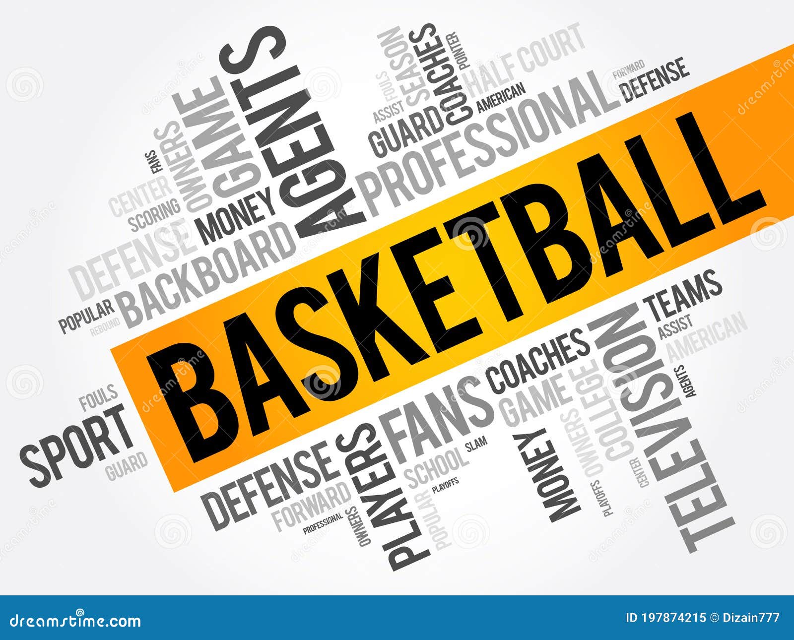Basketball Word With Silhouettes Vector Illustration | CartoonDealer ...