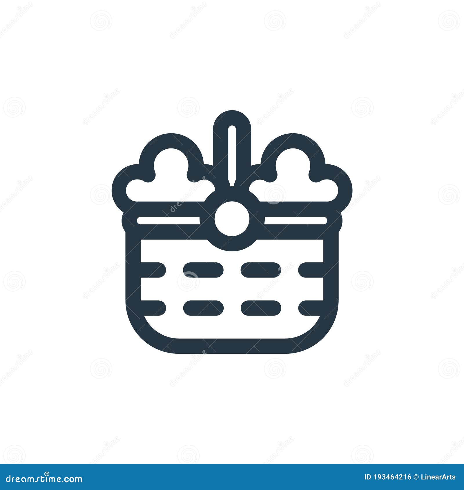Baskets Icon Vector from Spring Concept. Thin Line Illustration of ...