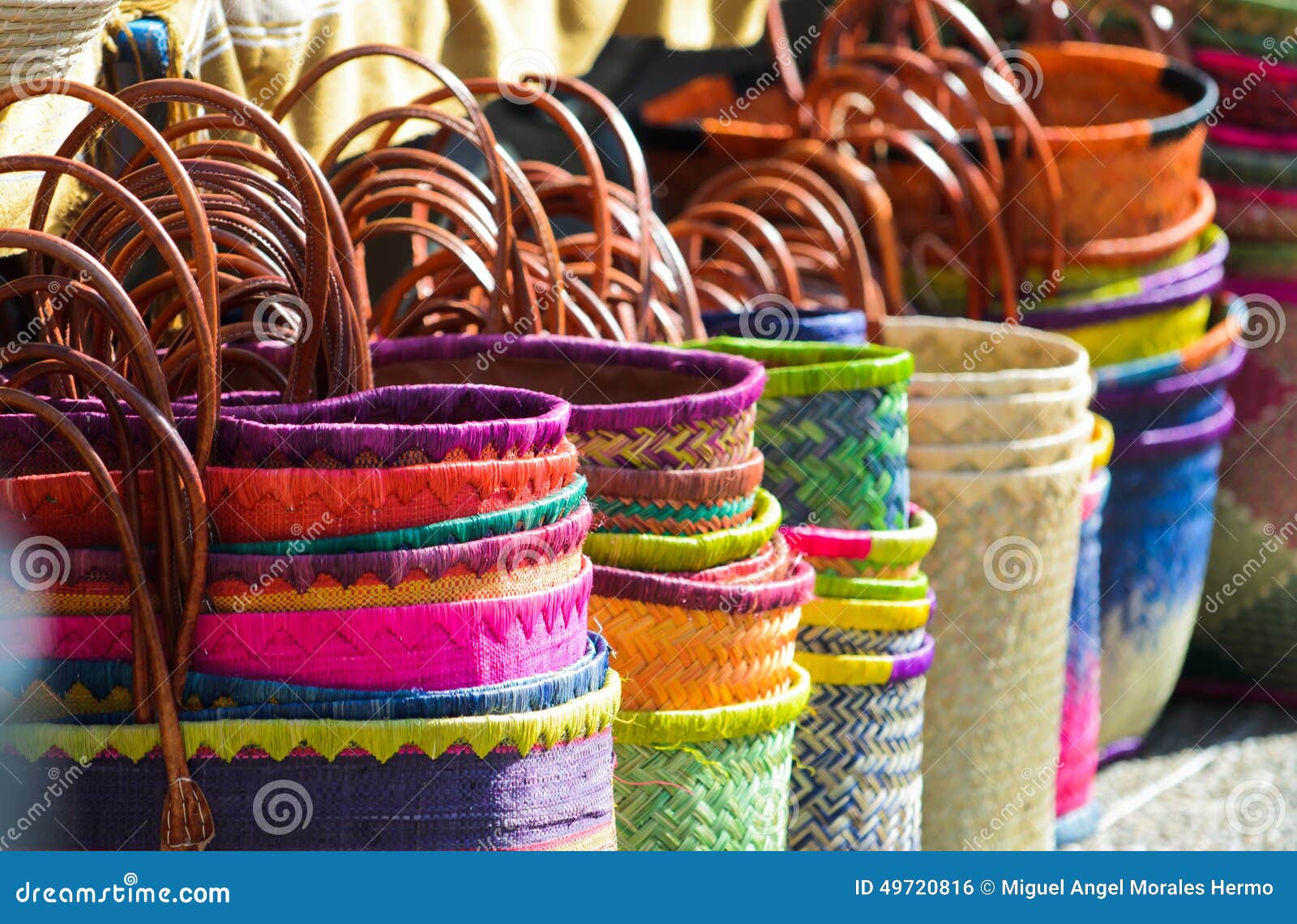 Baskets stock photo. Image of multi, group, bazaar, basket - 49720816