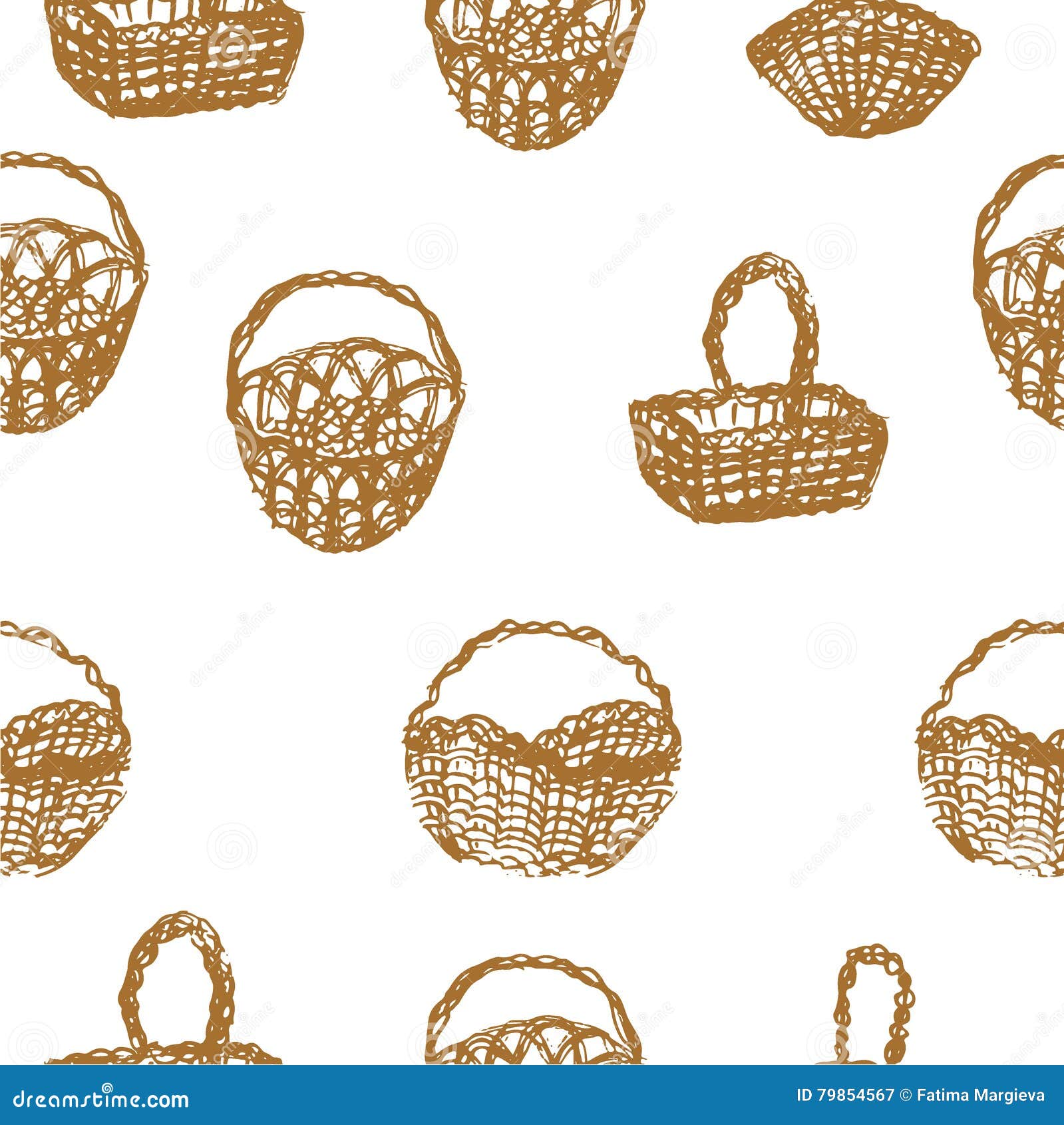 Baskets seamless pattern stock vector. Illustration of design - 79854567