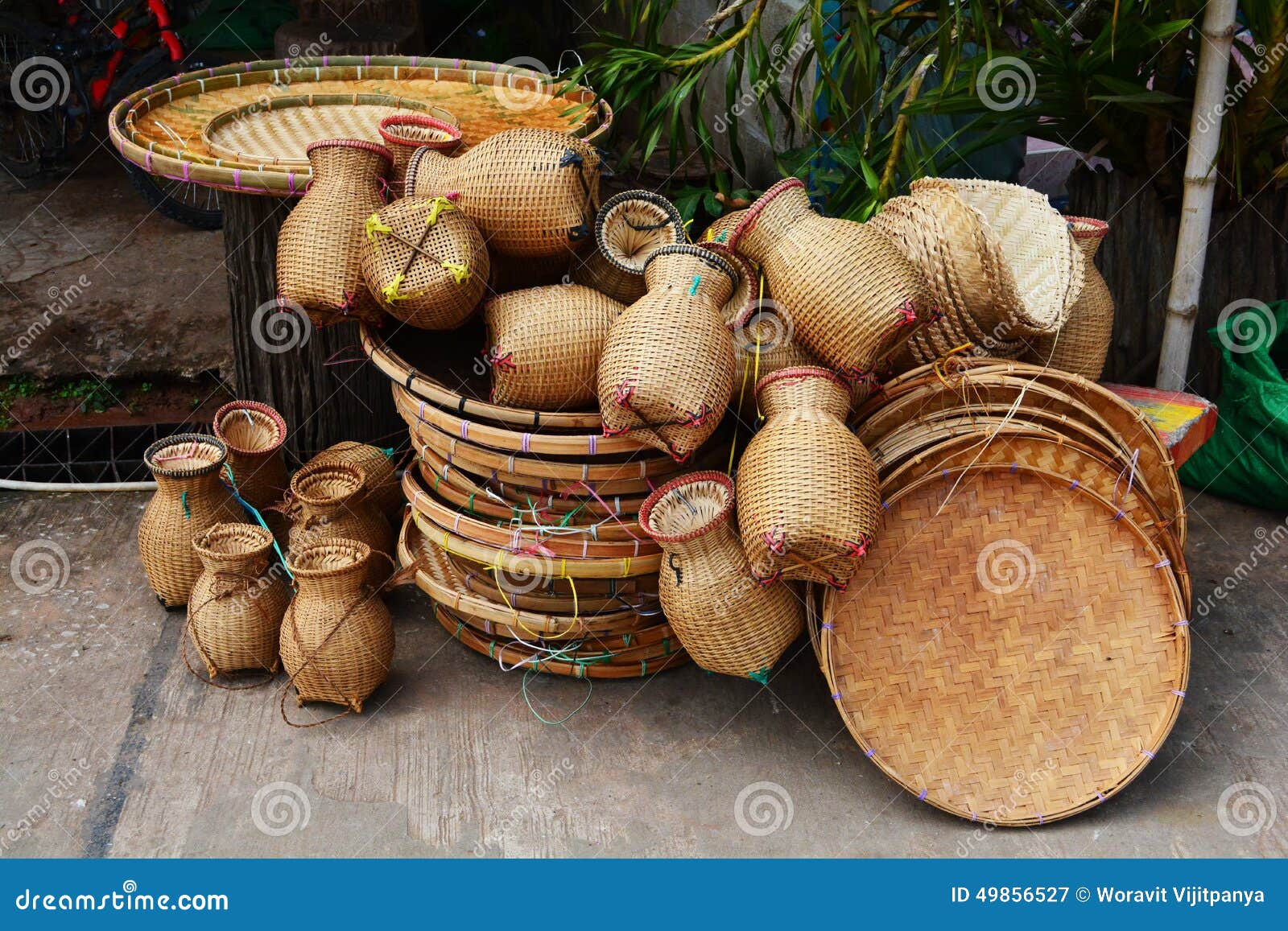 Basketwork stock image. Image of island, showing, handicraft - 49856527