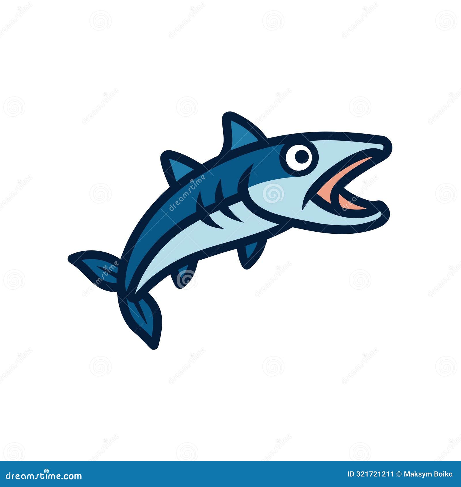 Basking Shark Dancing Icon Vector Illustration Stock Vector ...