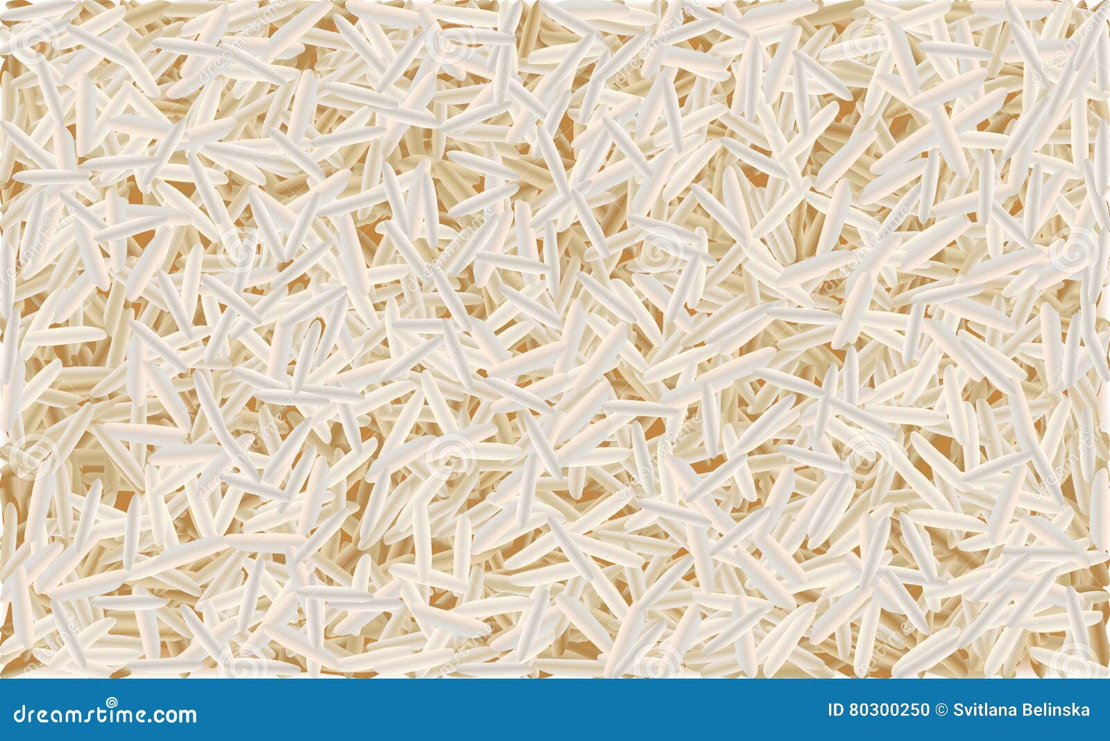 Basmati Rice Pattern Vector Illustration Stock Vector - Illustration of ...