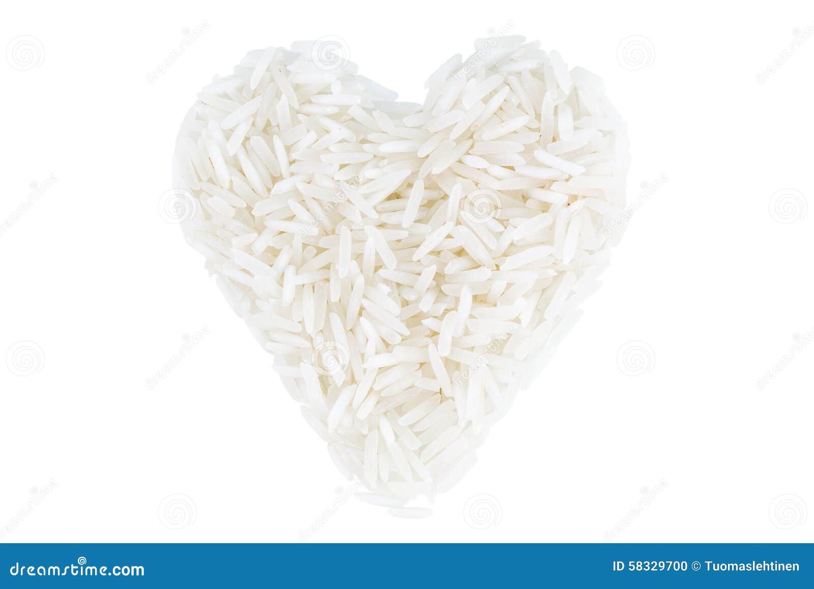 Basmati Rice in a Shape of a Heart Stock Photo - Image of close, symbol ...