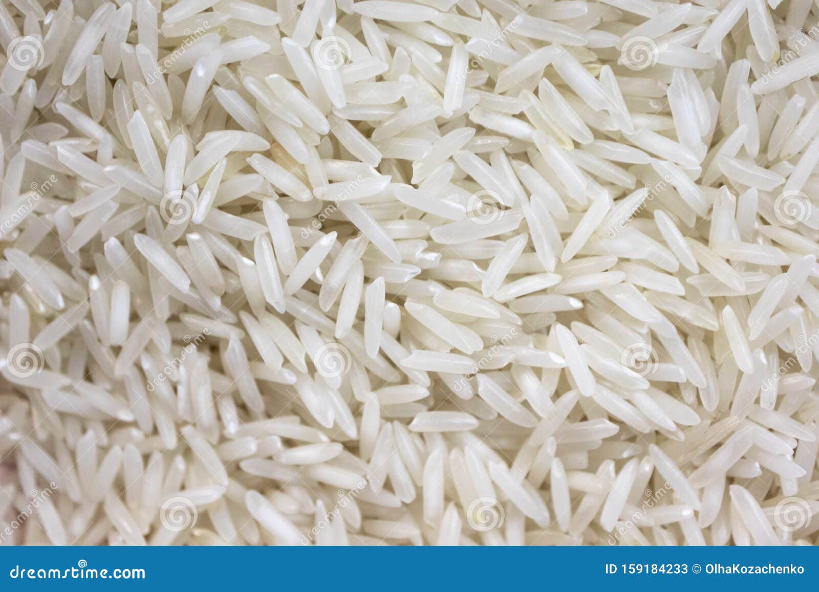 Basmati White Rice Solid Texture, Top View Stock Image - Image of ...