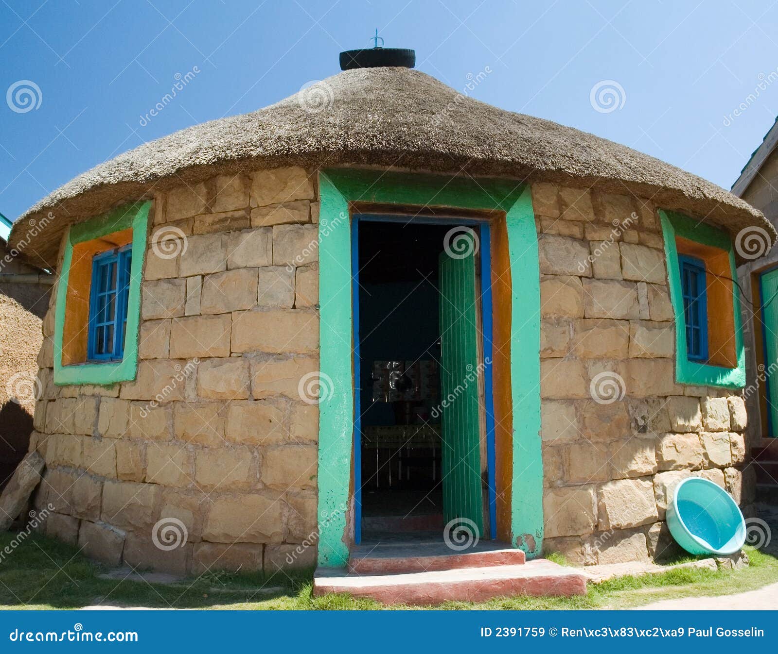 Basotho Hut 1 stock image. Image of village, huts, africa - 2391759