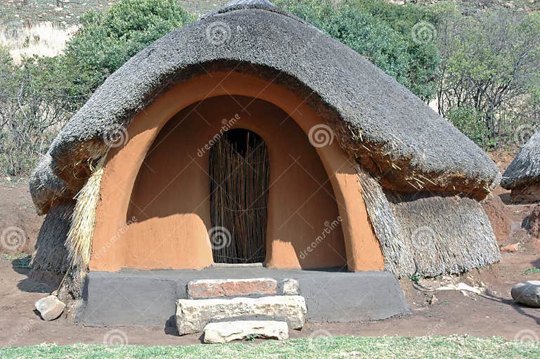 Basotho Hut. stock image. Image of building, history, tribe - 1302953