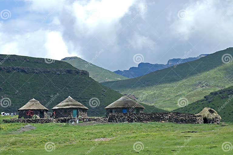 Basotho Village on Wash Day Stock Photo - Image of roads, dirt: 4532024