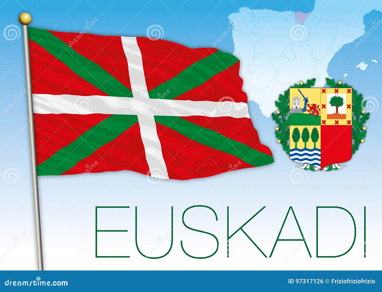 Map Of Basque Country Vector Illustration | CartoonDealer.com #168516724