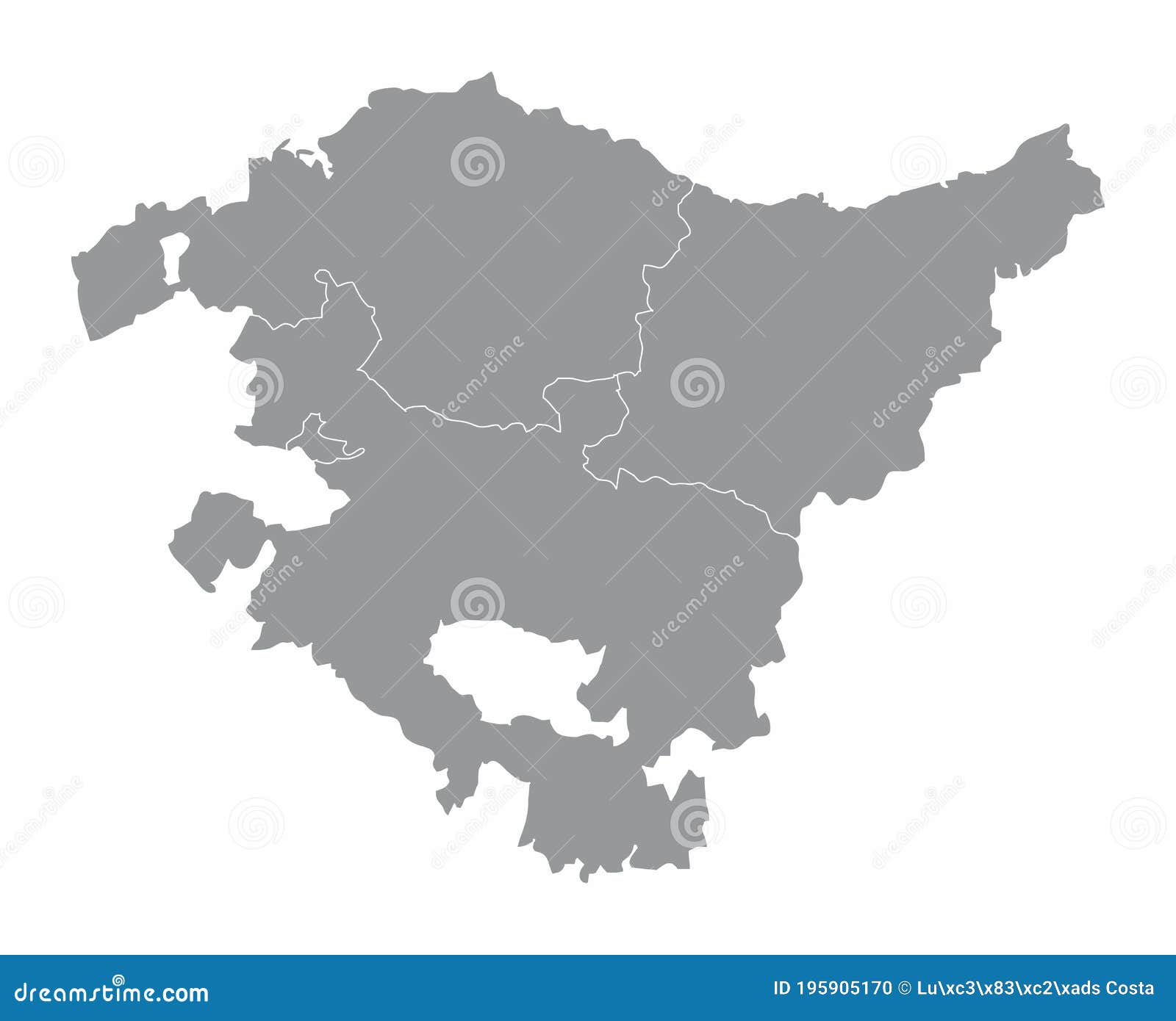 Basque Country region map stock illustration. Illustration of icon ...